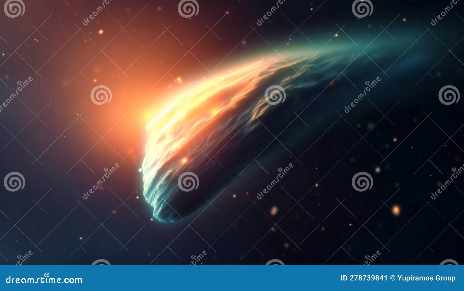 Deep Blue Galaxy Glows with Abstract Star Field Patterns Generated by ...