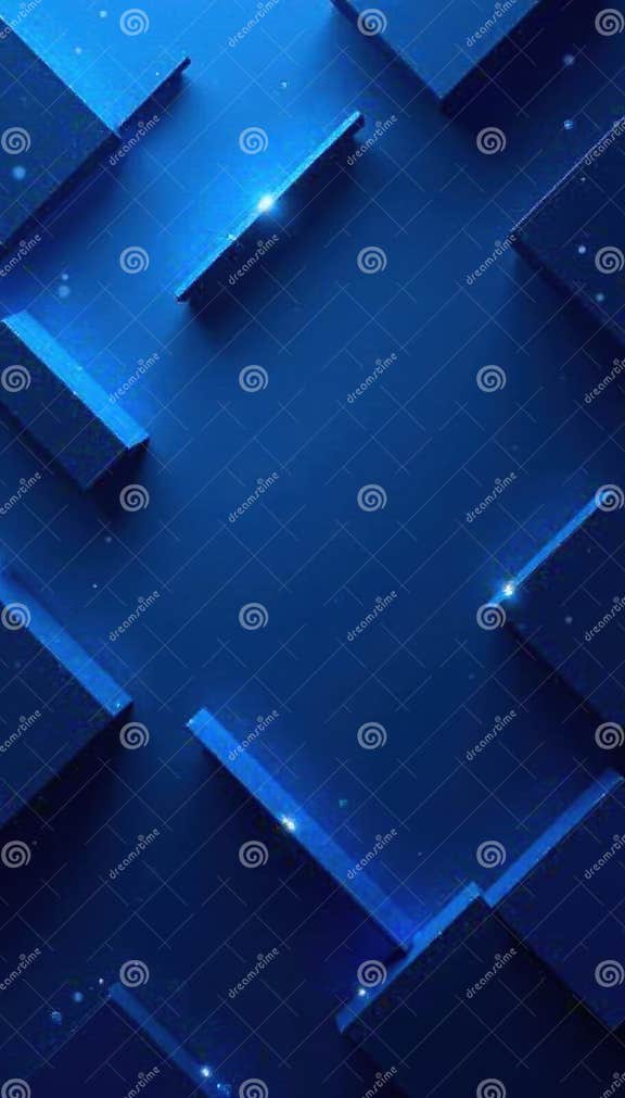 Deep Blue Geometric Shapes, Sharp Angles, Abstract Tech Backdrop, Blue ...