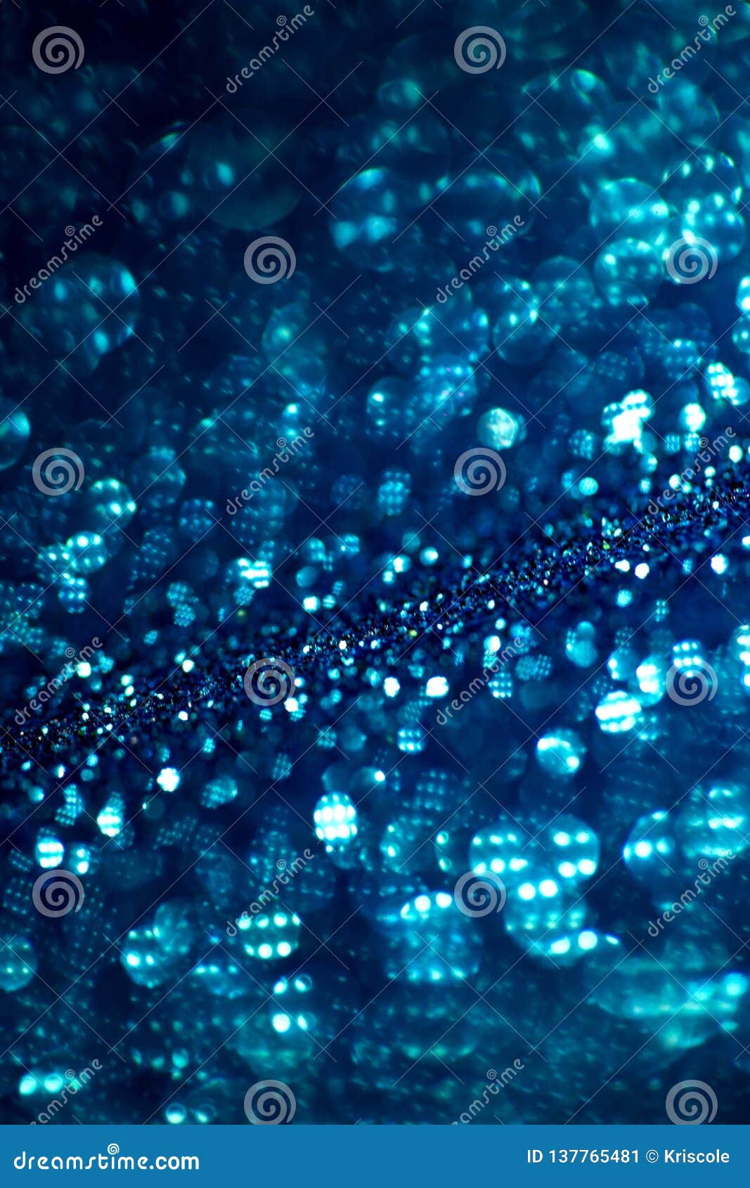 Deep Blue Glitter Magic Background. Defocused Light and Free Focused ...