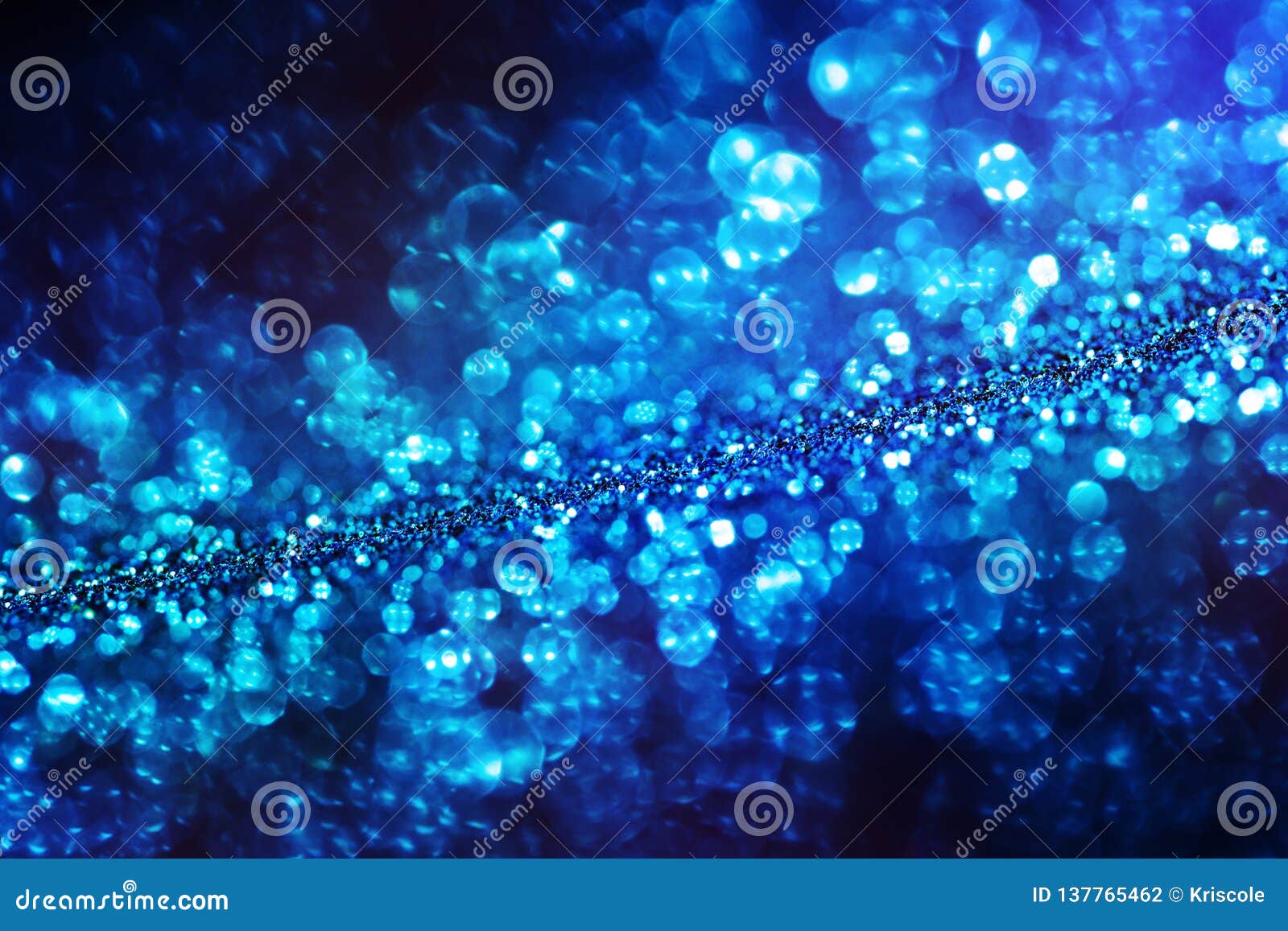 Deep Blue Glitter Magic Background. Defocused Light and Free Focused ...