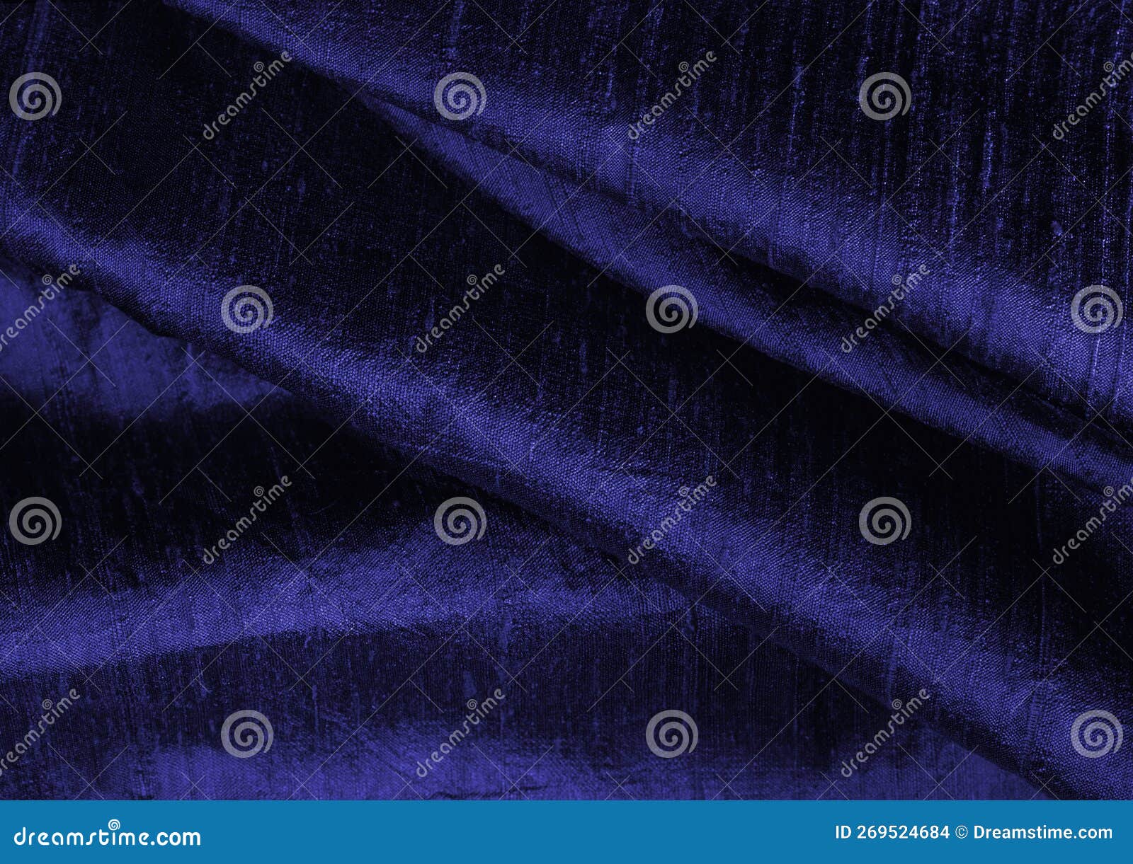 Deep Blue Glossy Cloth Texture Background. Natural Textile Material ...