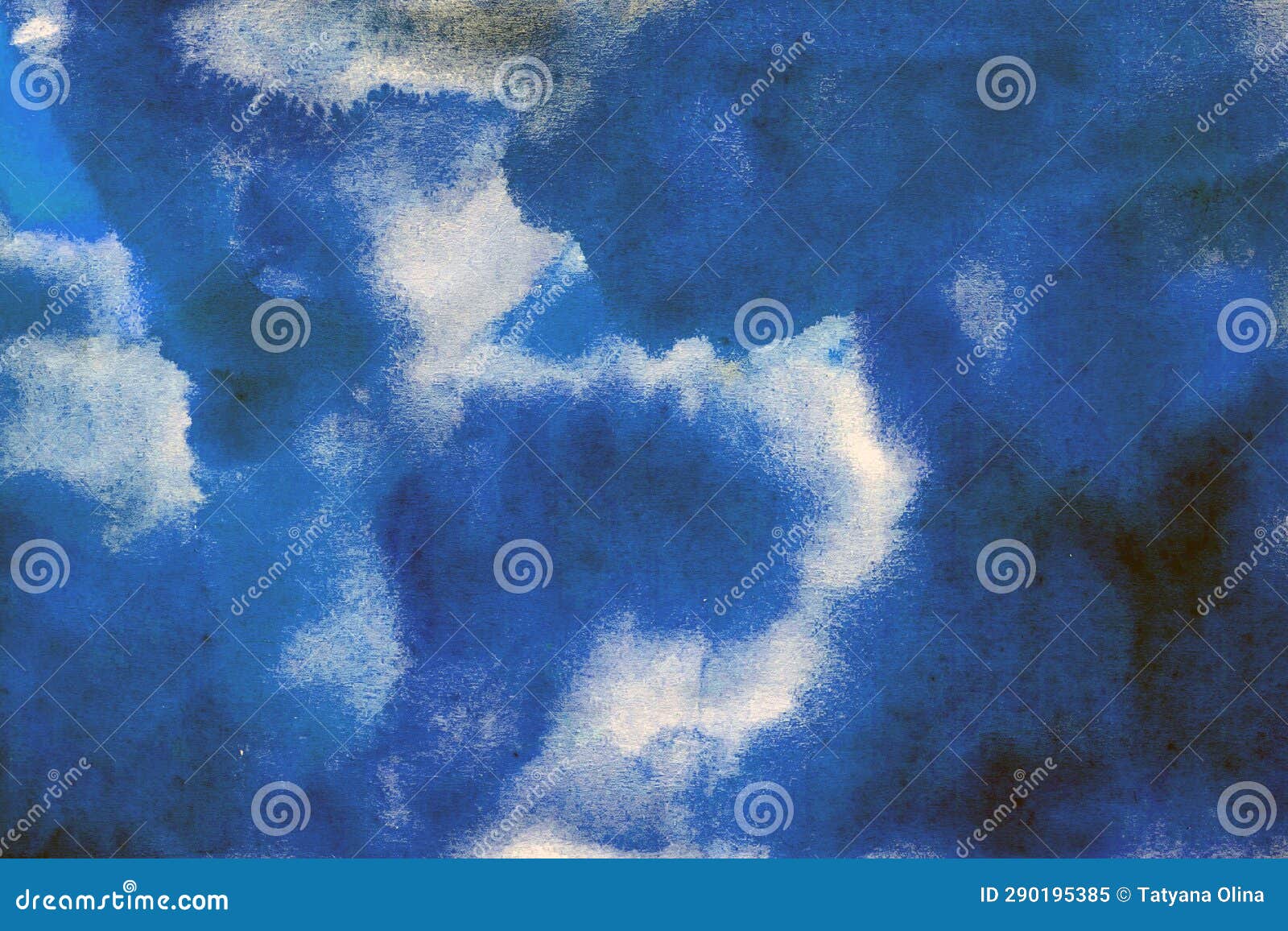 Deep Blue Gradient Watercolor Background Texture Stock Image - Image of ...