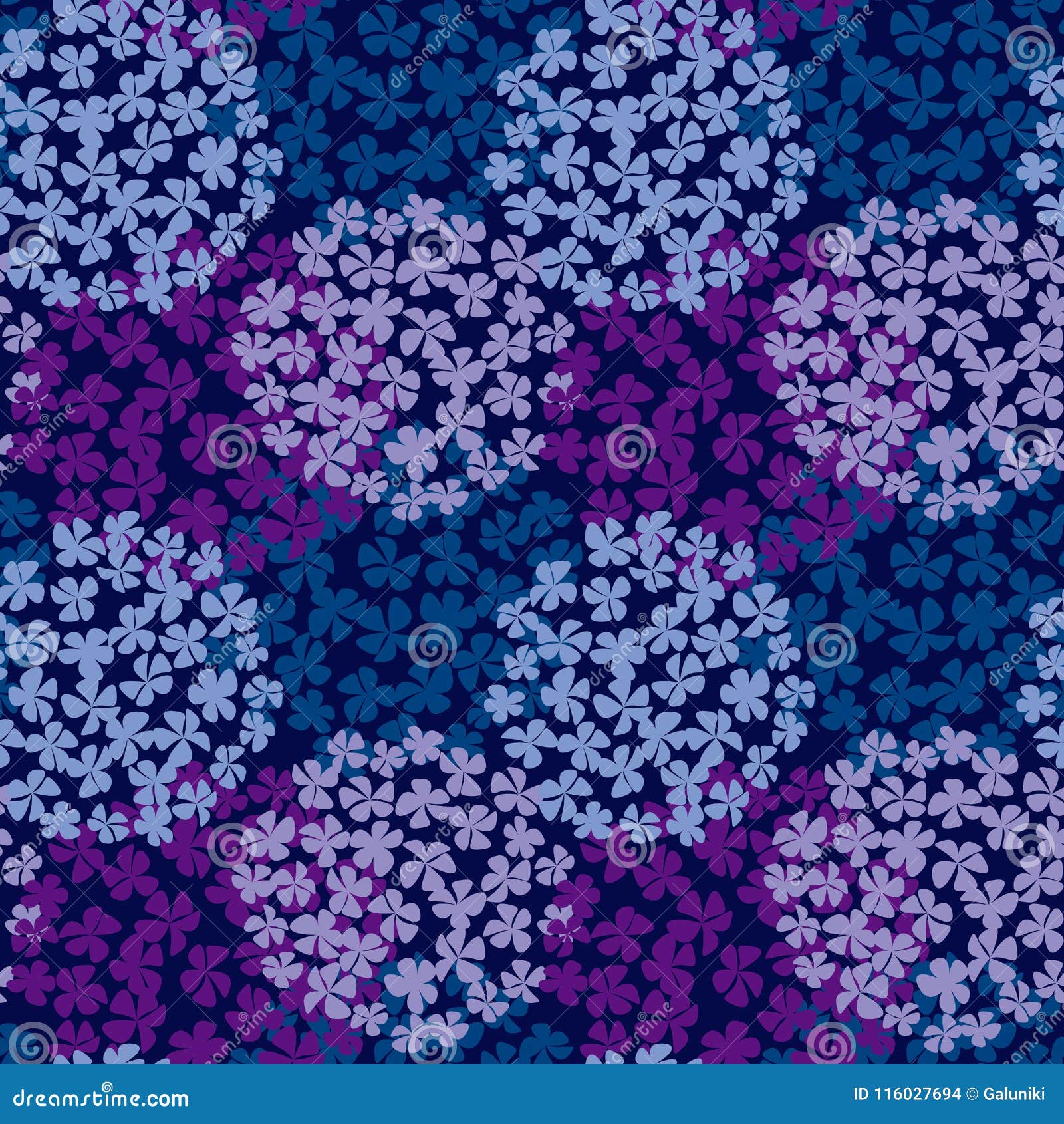 Deep Blue Hydrangea Bouquet Seamless Pattern. Stock Vector ...