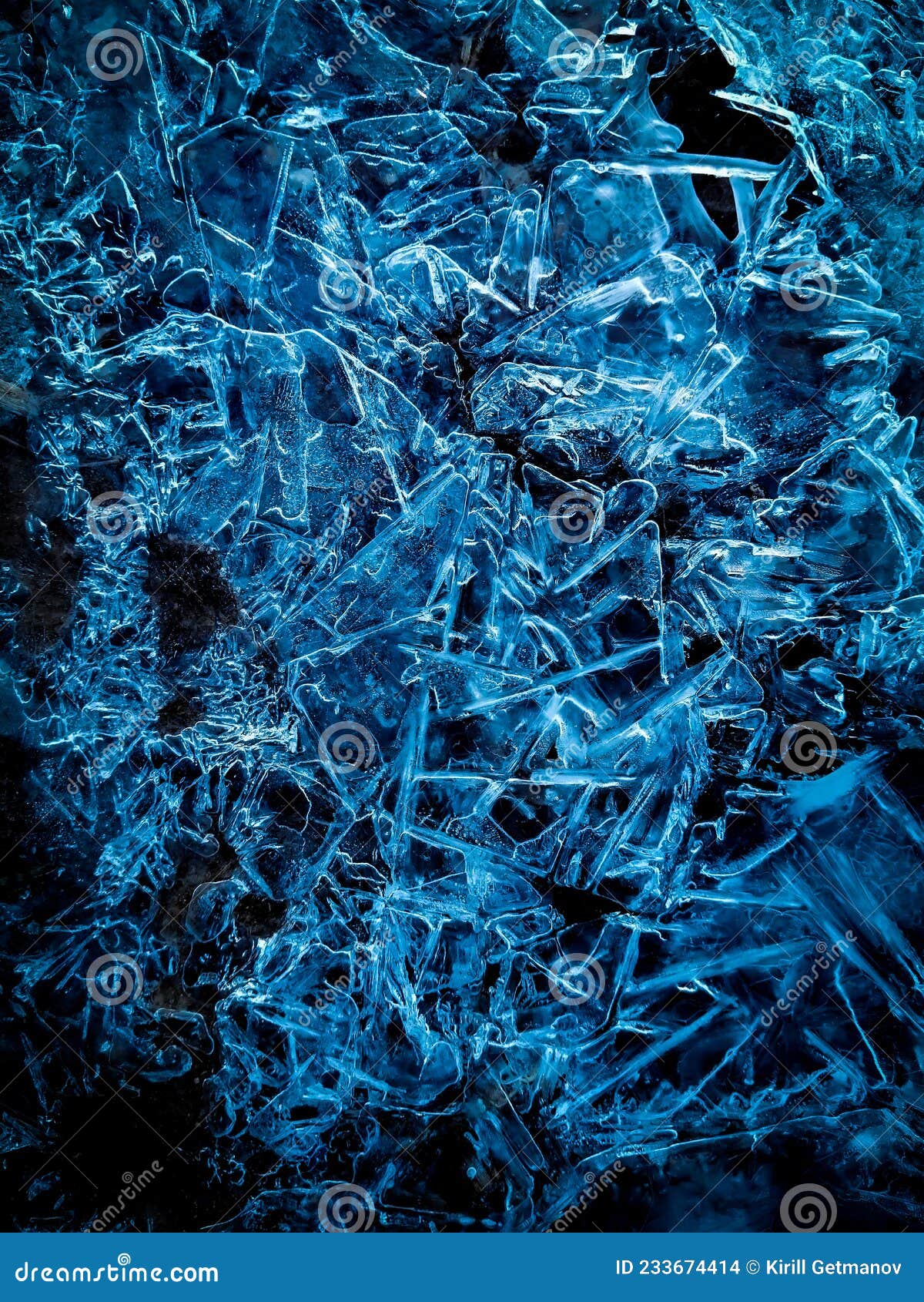 Deep blue ice back stock photo. Image of reflection - 233674414