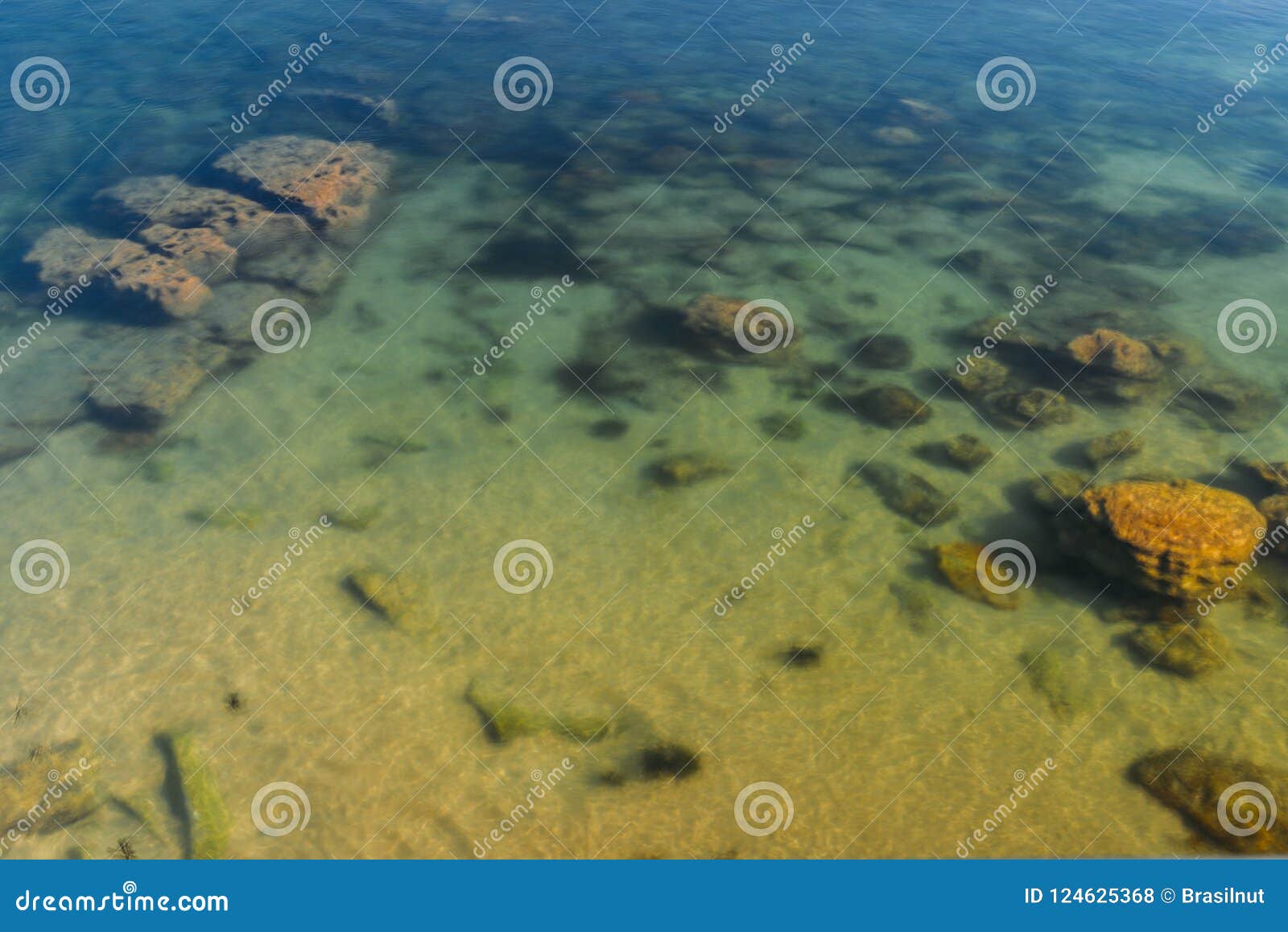 Deep Blue Lake with Clean Fresh Water Stock Photo - Image of tropic ...