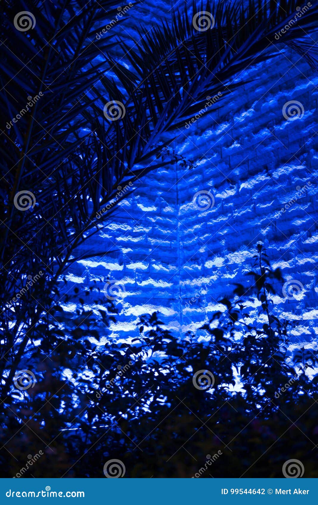 Deep Blue stock photo. Image of wall, angle, deep, lightning - 99544642