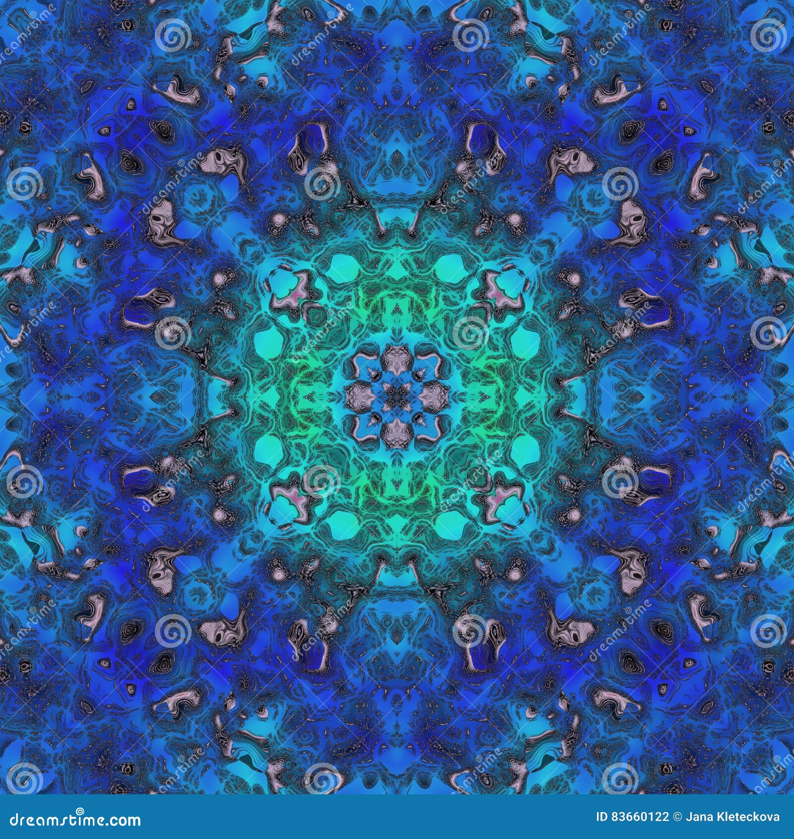 Deep Blue Mysterious Rendered Design Image Stock Illustration ...