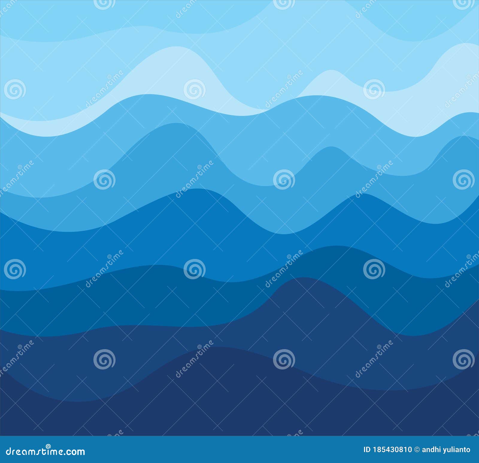 Deep Blue Ocean Water Wave Theme Vector Background Stock Vector ...