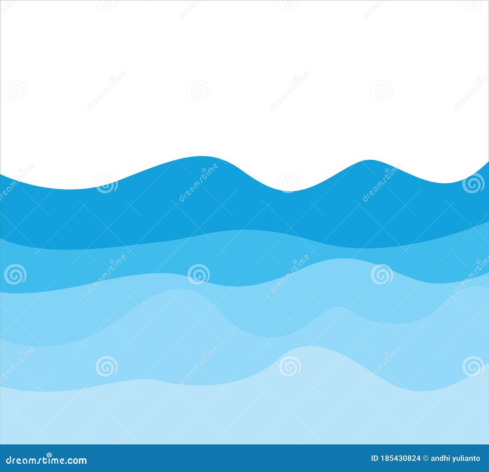 Deep Blue Ocean Water Wave Theme Vector Background Stock Illustration ...
