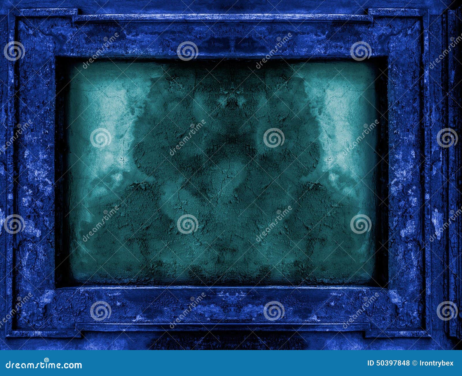 Deep blue old gothic frame stock illustration. Illustration of house ...