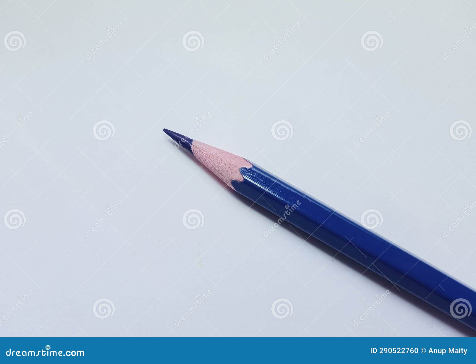 Deep blue pencil stock photo. Image of pencil, blue - 290522760