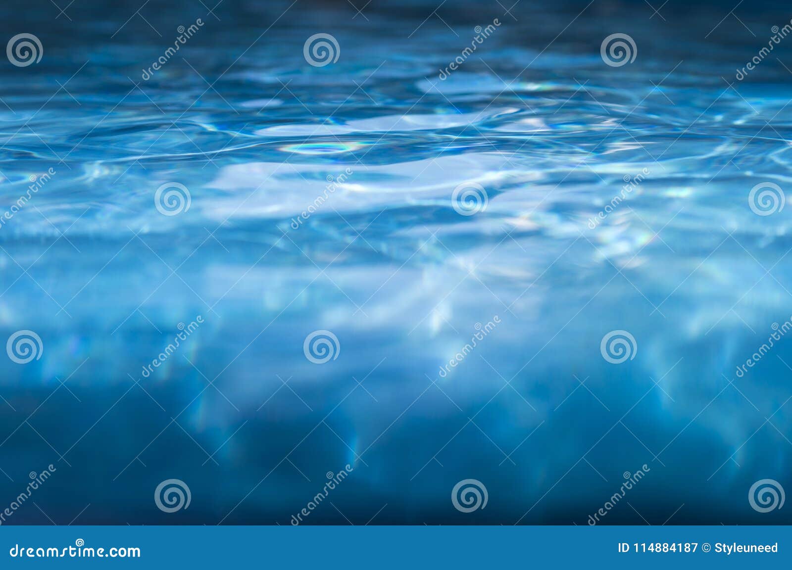 Deep Blue Pool Water Background Stock Image - Image of reflection ...