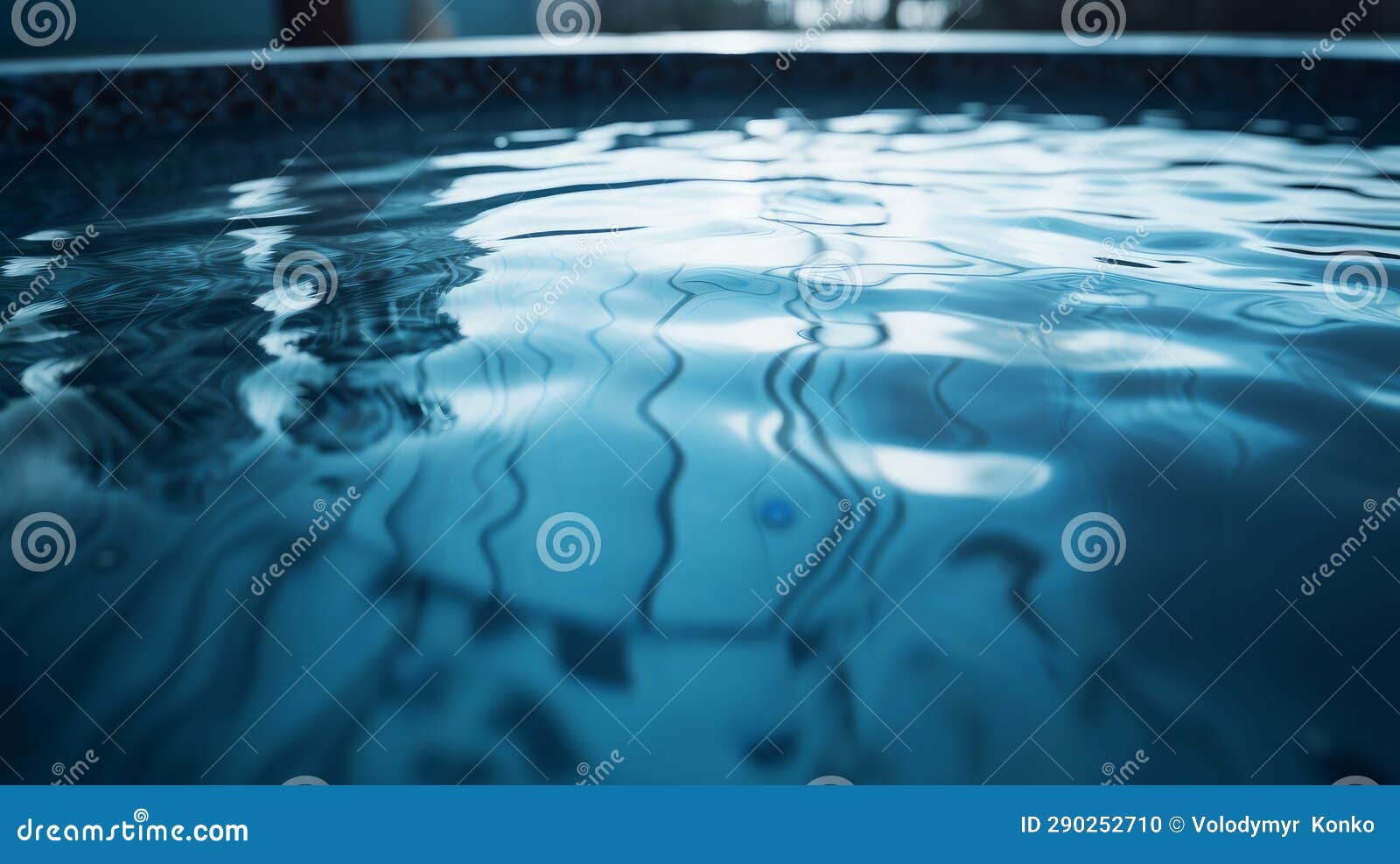 Deep Blue Pool Water Background. Generative Ai Stock Photo - Image of ...
