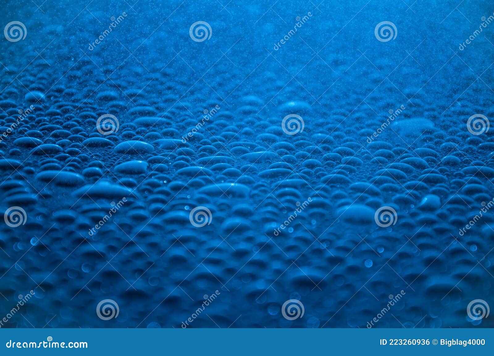 Deep Blue Raindrops Abstract Background. Stock Photo - Image of ...