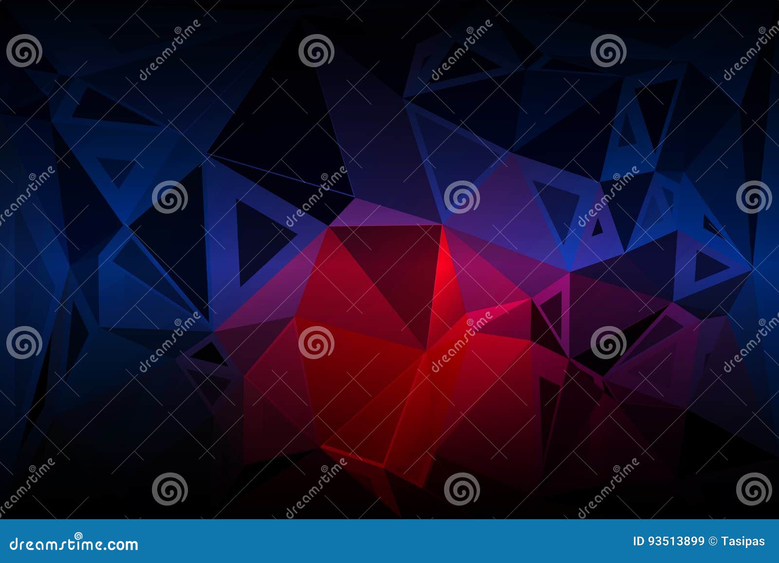 Deep Blue and Red Random Sizes Low Poly Background Stock Vector ...