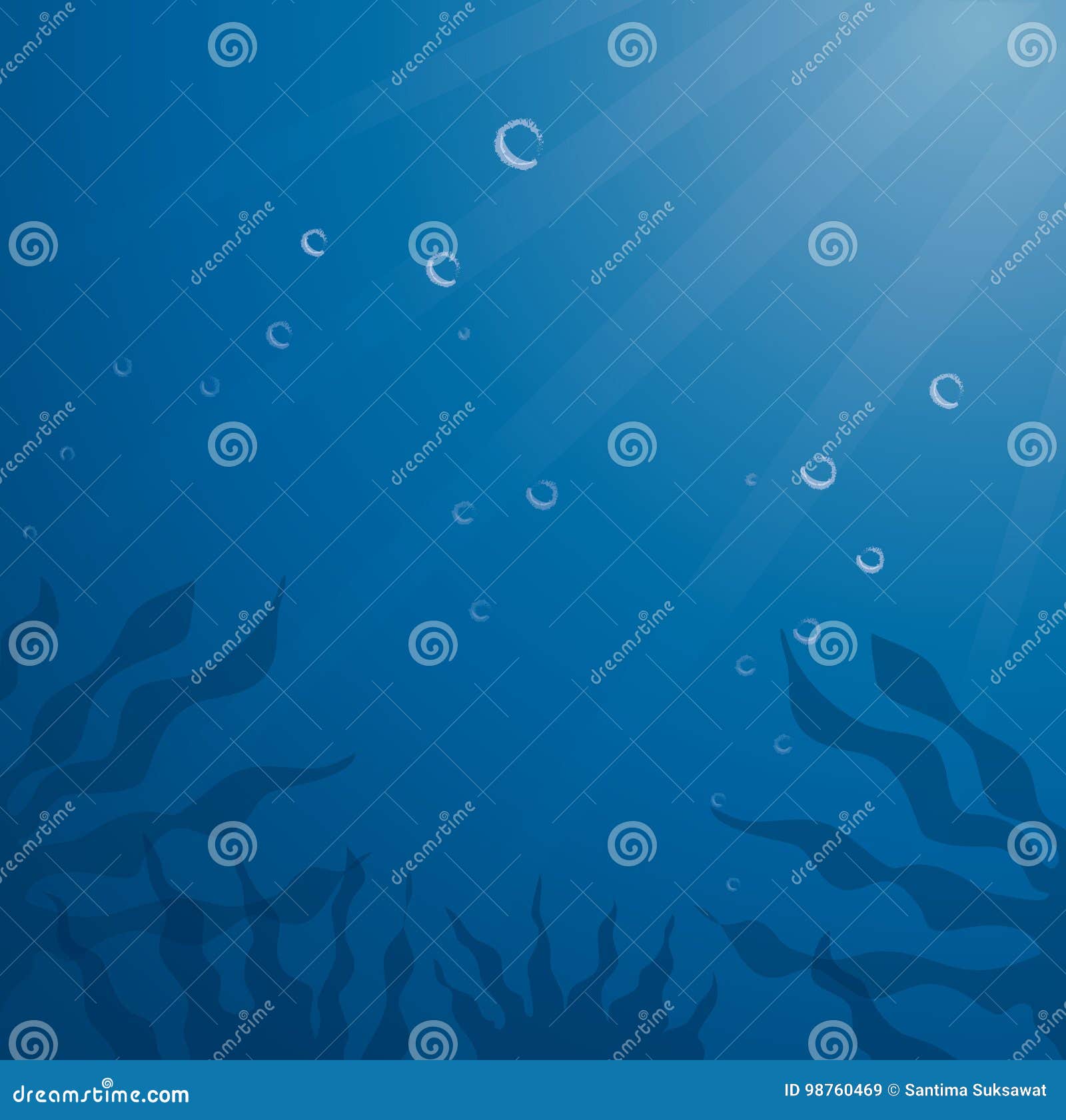 Deep Blue Sea Background Vector Stock Vector - Illustration of ocean ...