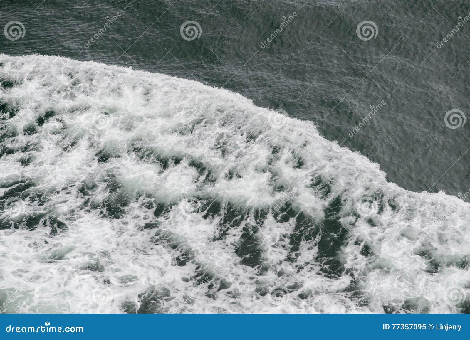 Deep Blue Sea with Foam on the Surface Stock Image - Image of beach ...