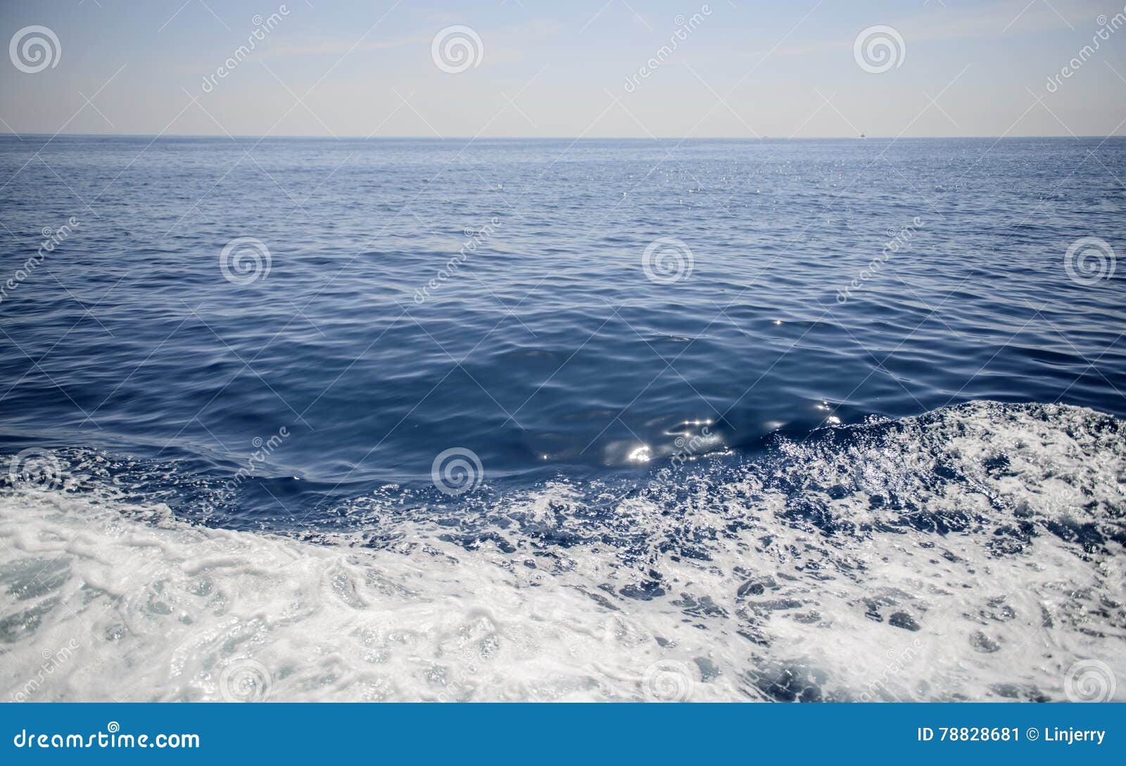 Deep Blue Sea with Foam on the Surface Stock Image - Image of breaking ...
