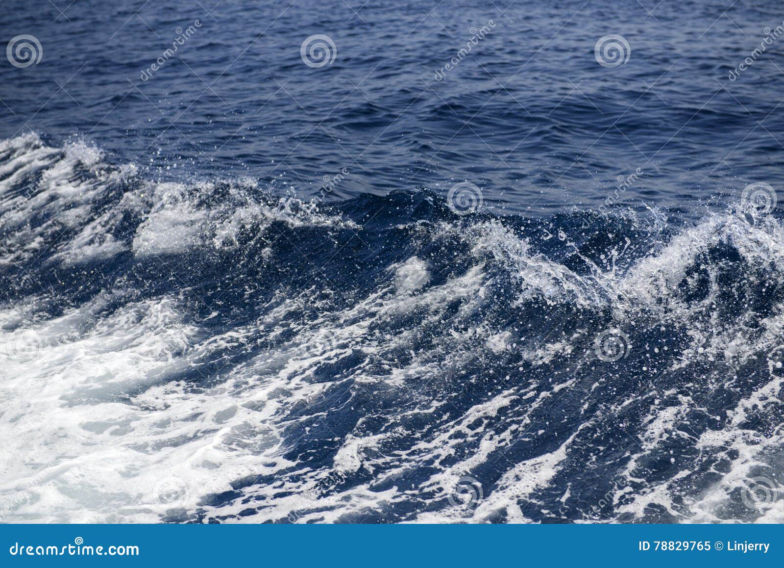 Deep Blue Sea with Foam on the Surface Stock Image - Image of abstract ...