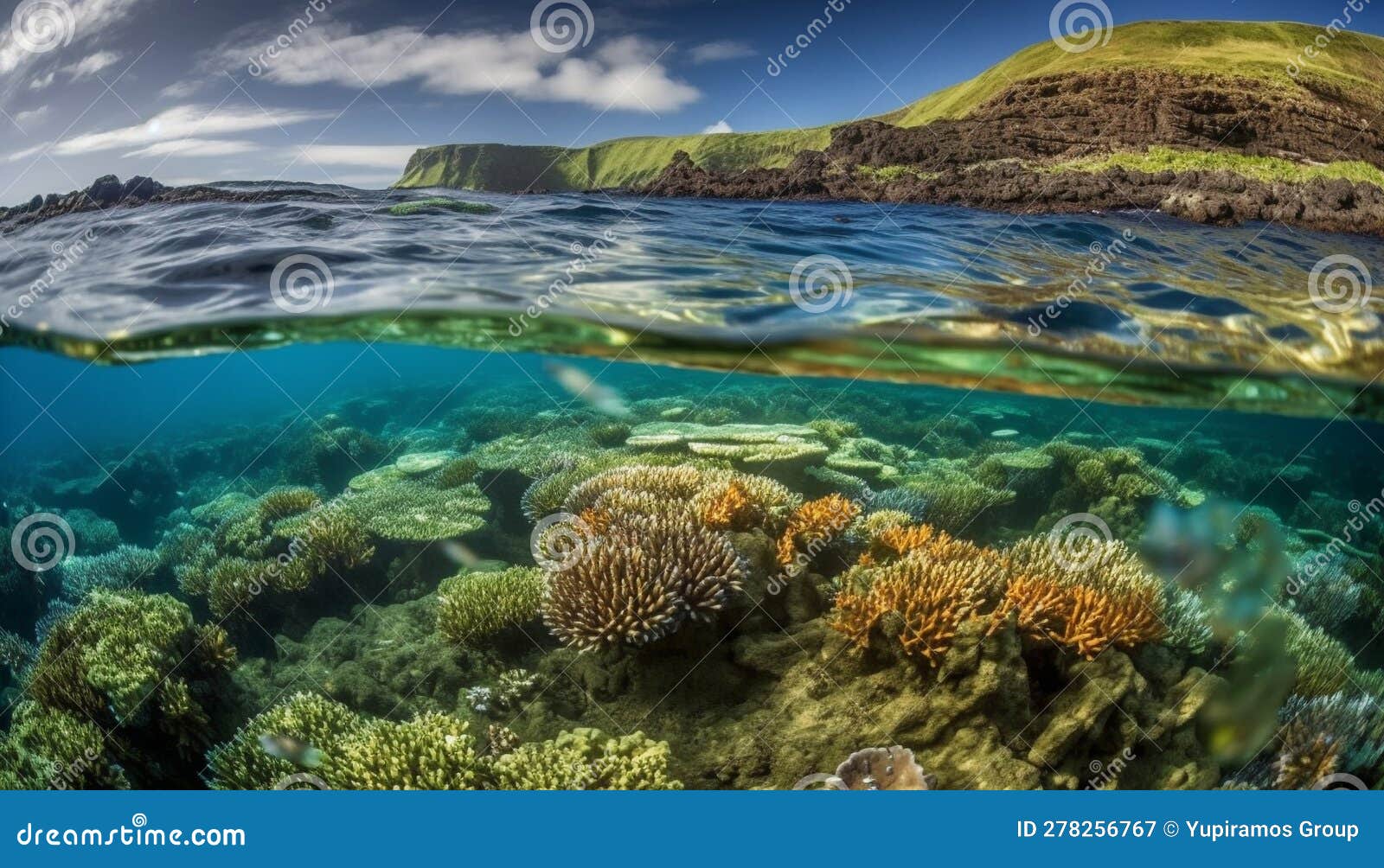 The Deep Blue Sea, Majestic Sea Life Generated by AI Stock Image ...