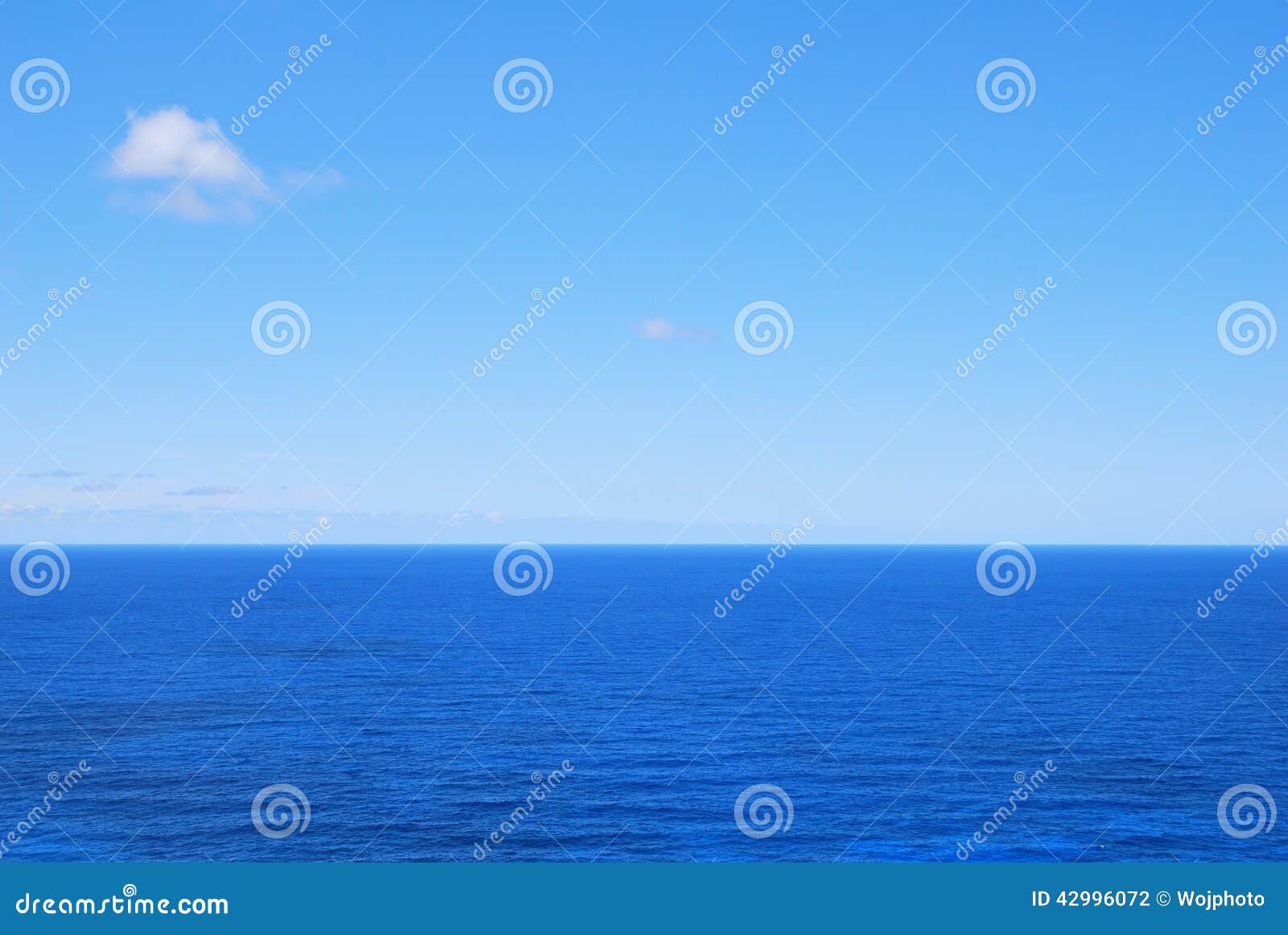 Deep Blue Sea Waters and Clear Sky Stock Photo - Image of ionian, large ...