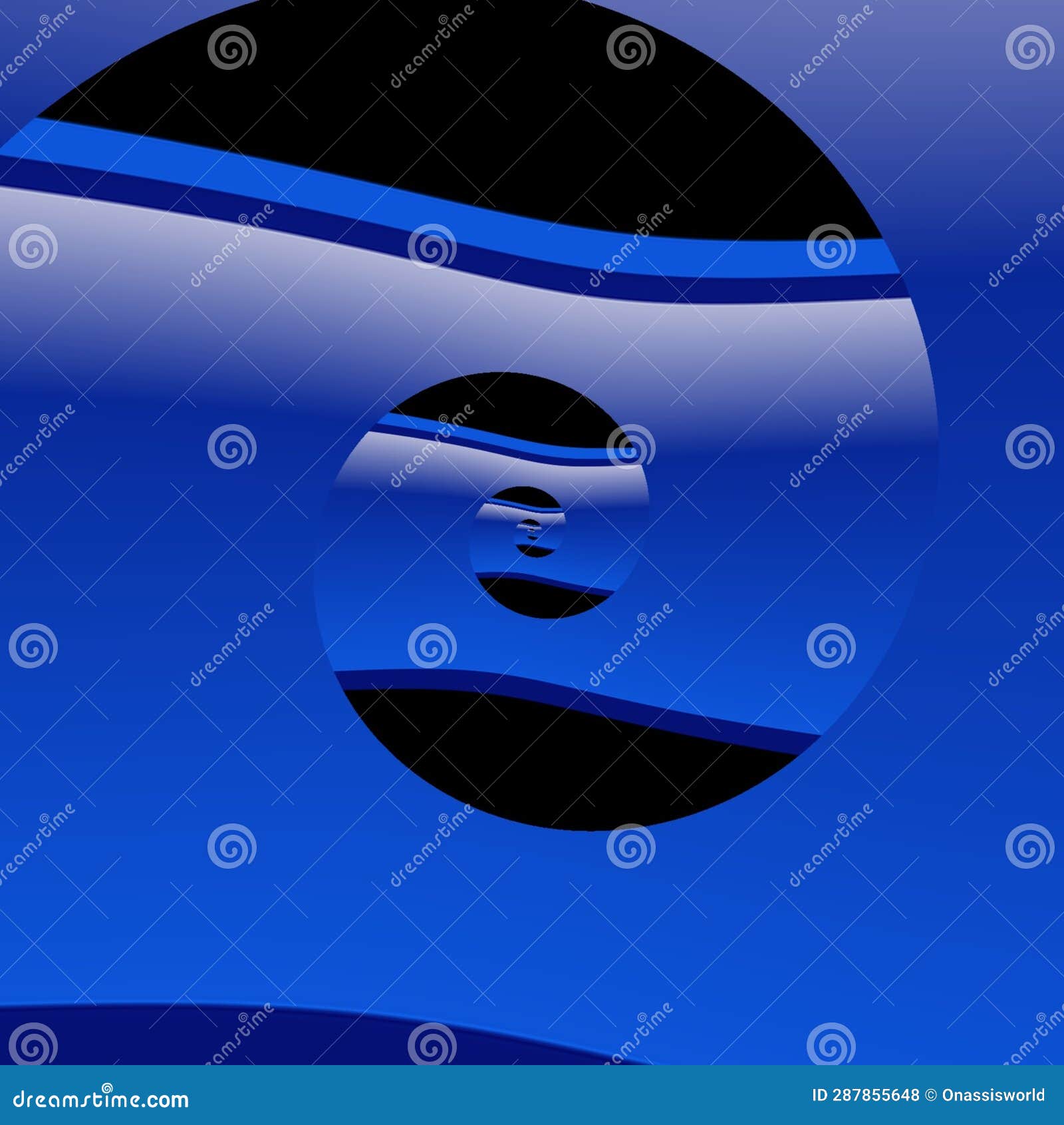 Deep Blue Shades Shapes and Blurs Abstract Background Stock ...