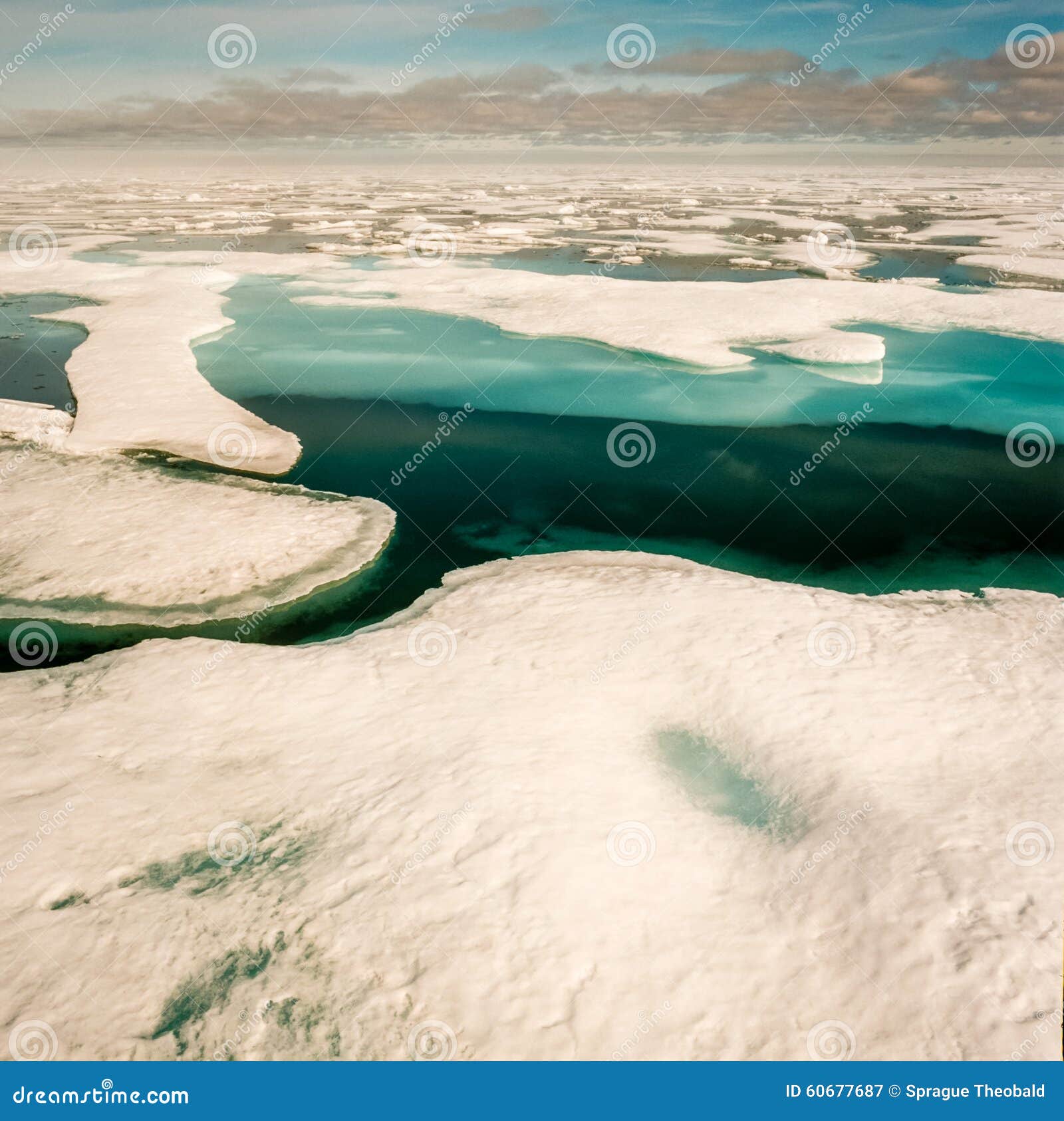 Deep Blue Sheet Ice Nelts in the Arctic Stock Image - Image of blue ...