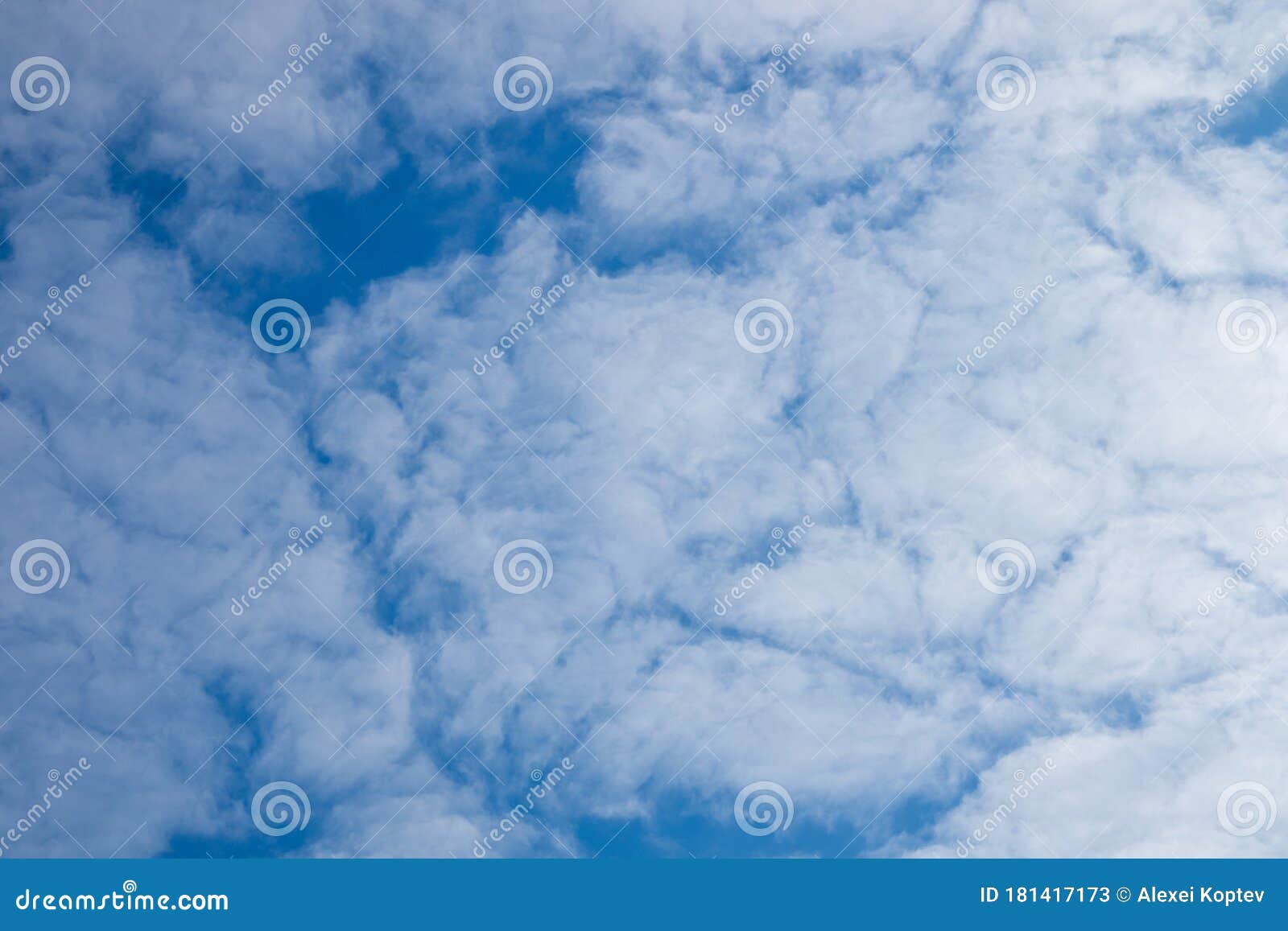Deep Blue Sky and Clouds stock image. Image of skies - 181417173