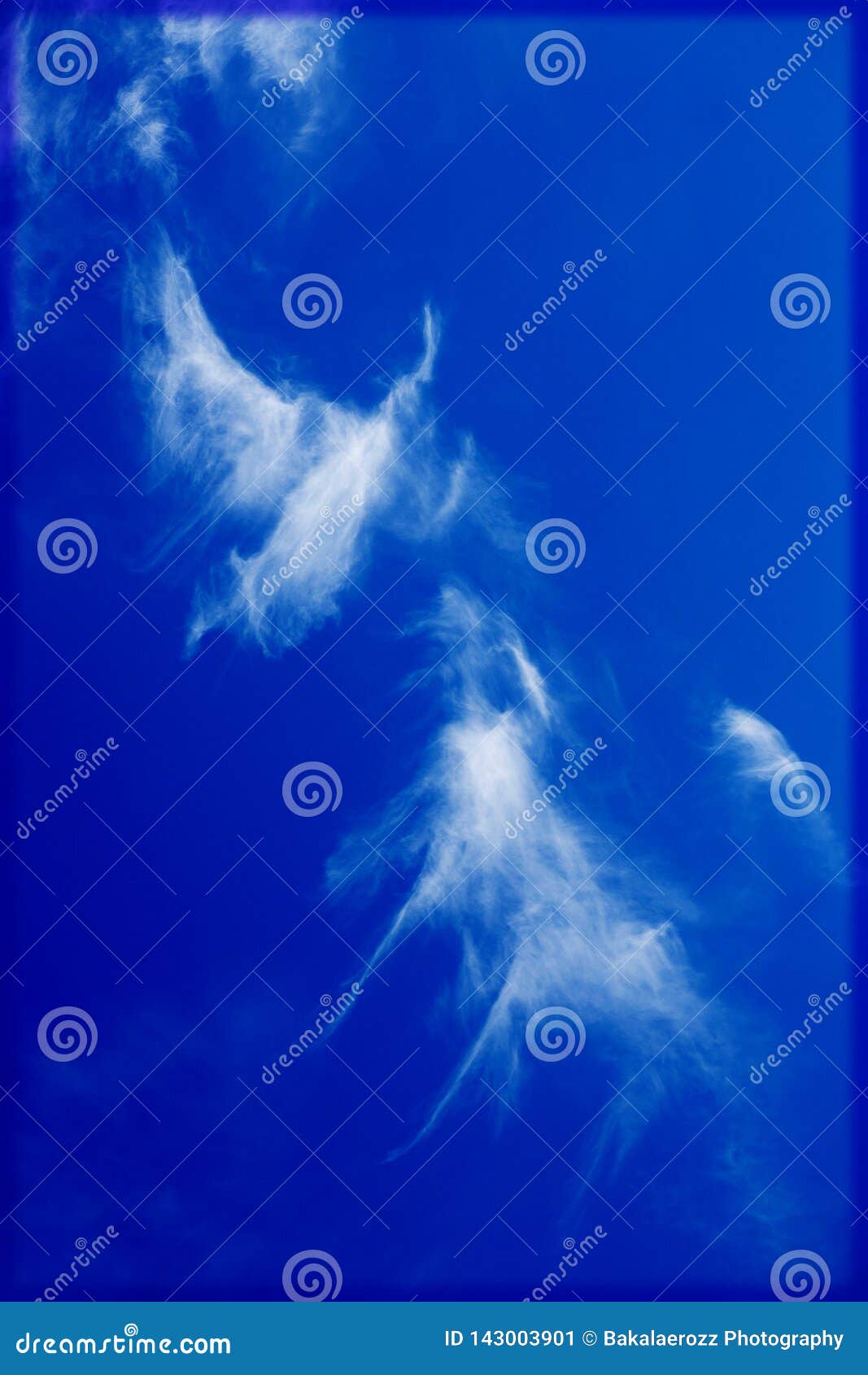 Deep Blue Sky with Clouds Background Wallpaper Stock Image - Image of ...