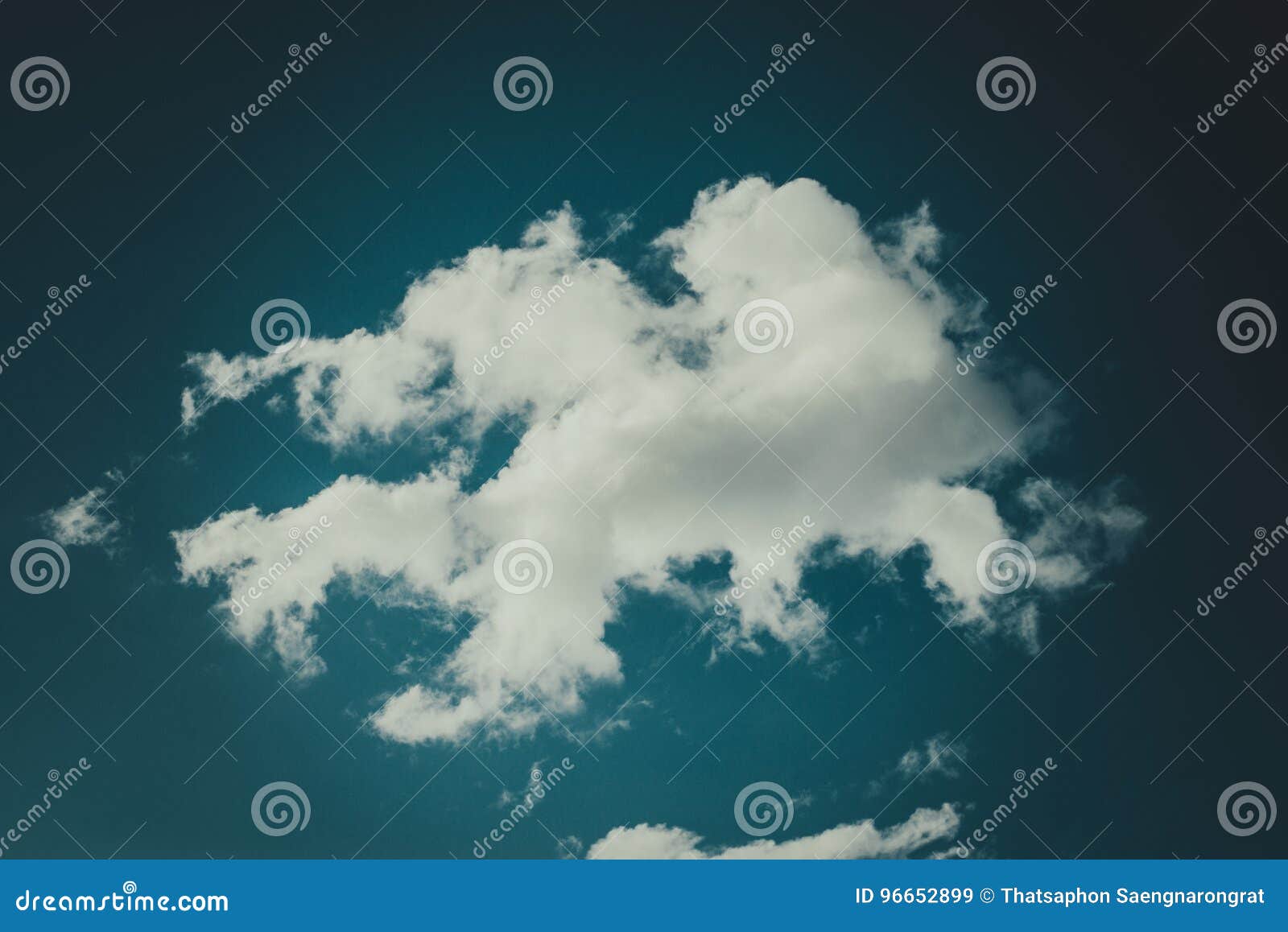 Deep Blue Sky and Clouds, White Cloud. Stock Image - Image of ...