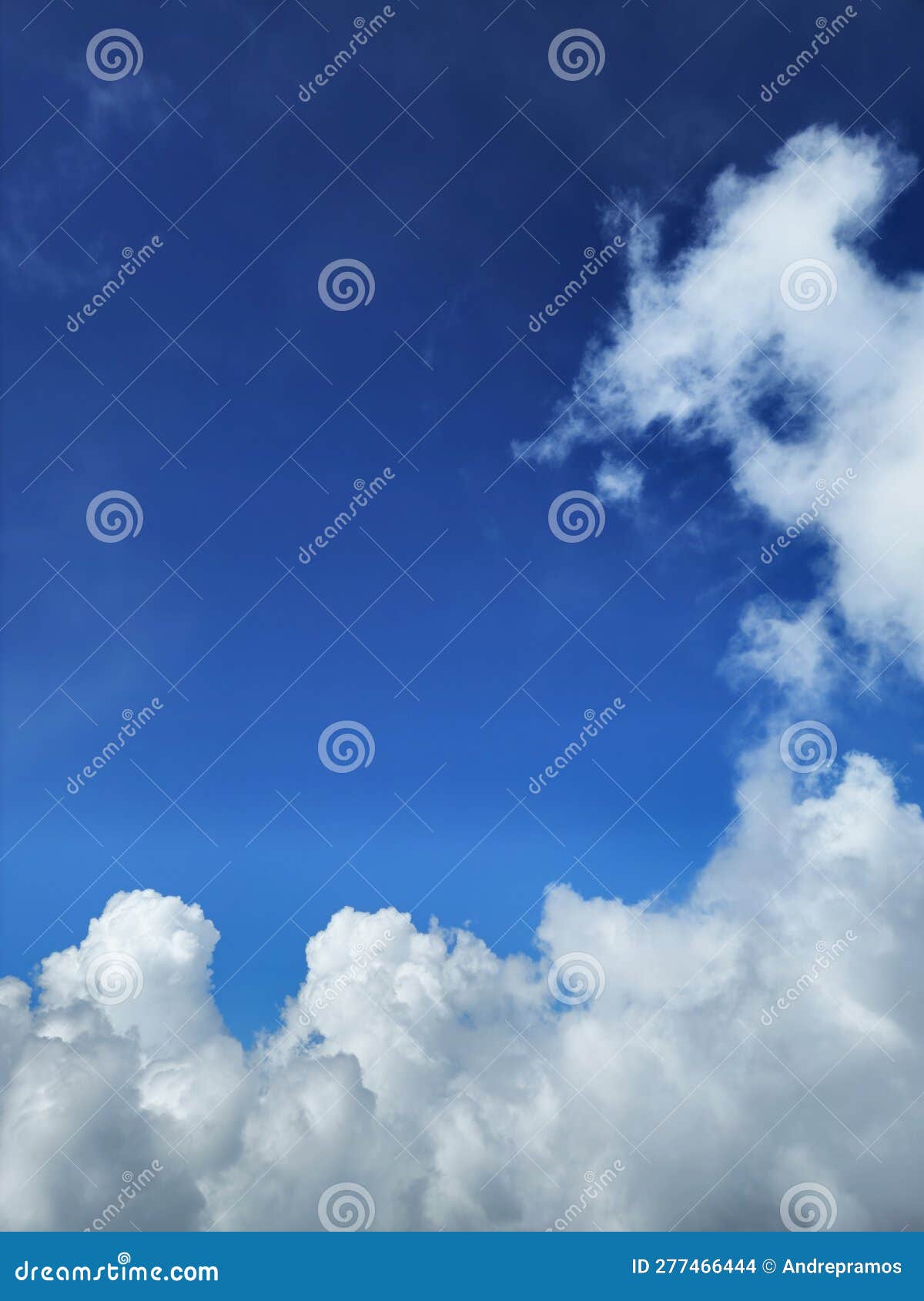 Deep Blue Sky with a Cloudy Frame Stock Photo - Image of fluffy, frame ...