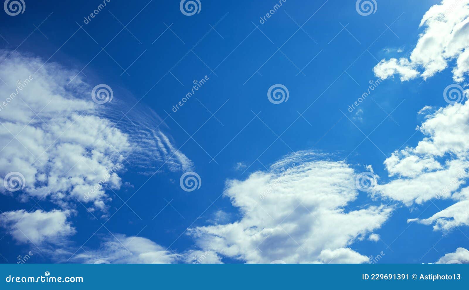 Deep Blue Sky and High Clouds. Abstract Background for Design and ...
