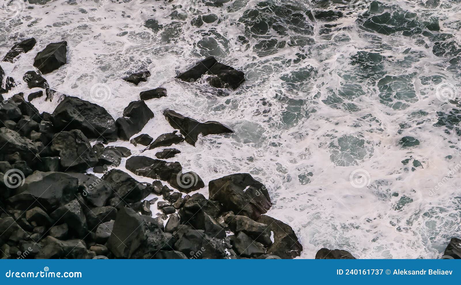 Deep Blue and Teal Breaking Waves of Atlantic Ocean Stock Image - Image ...