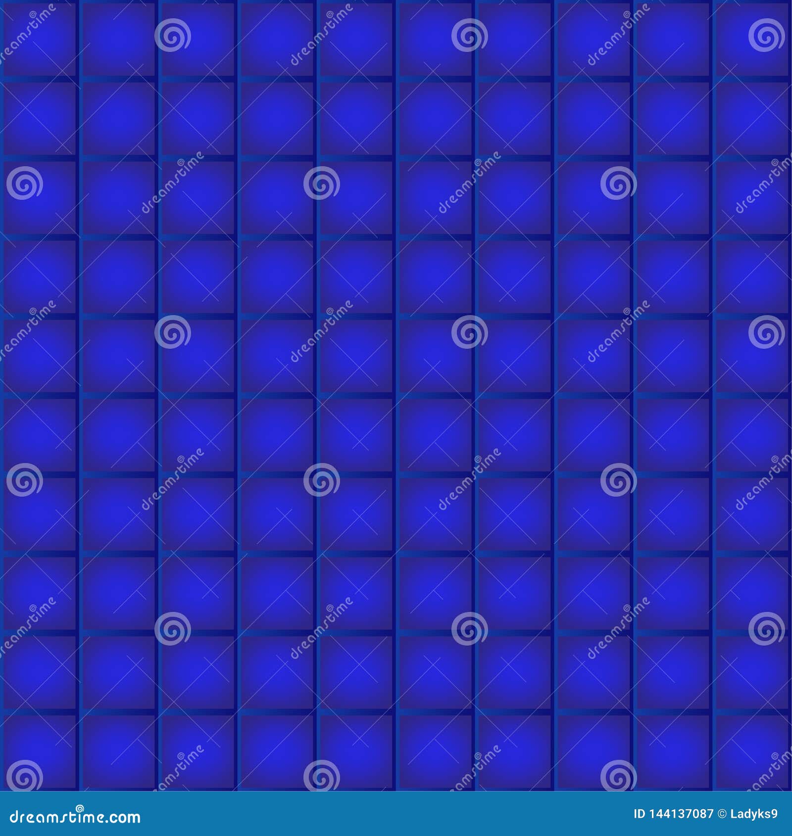 Deep Blue Tiles Seamless Pattern Stock Vector - Illustration of ...
