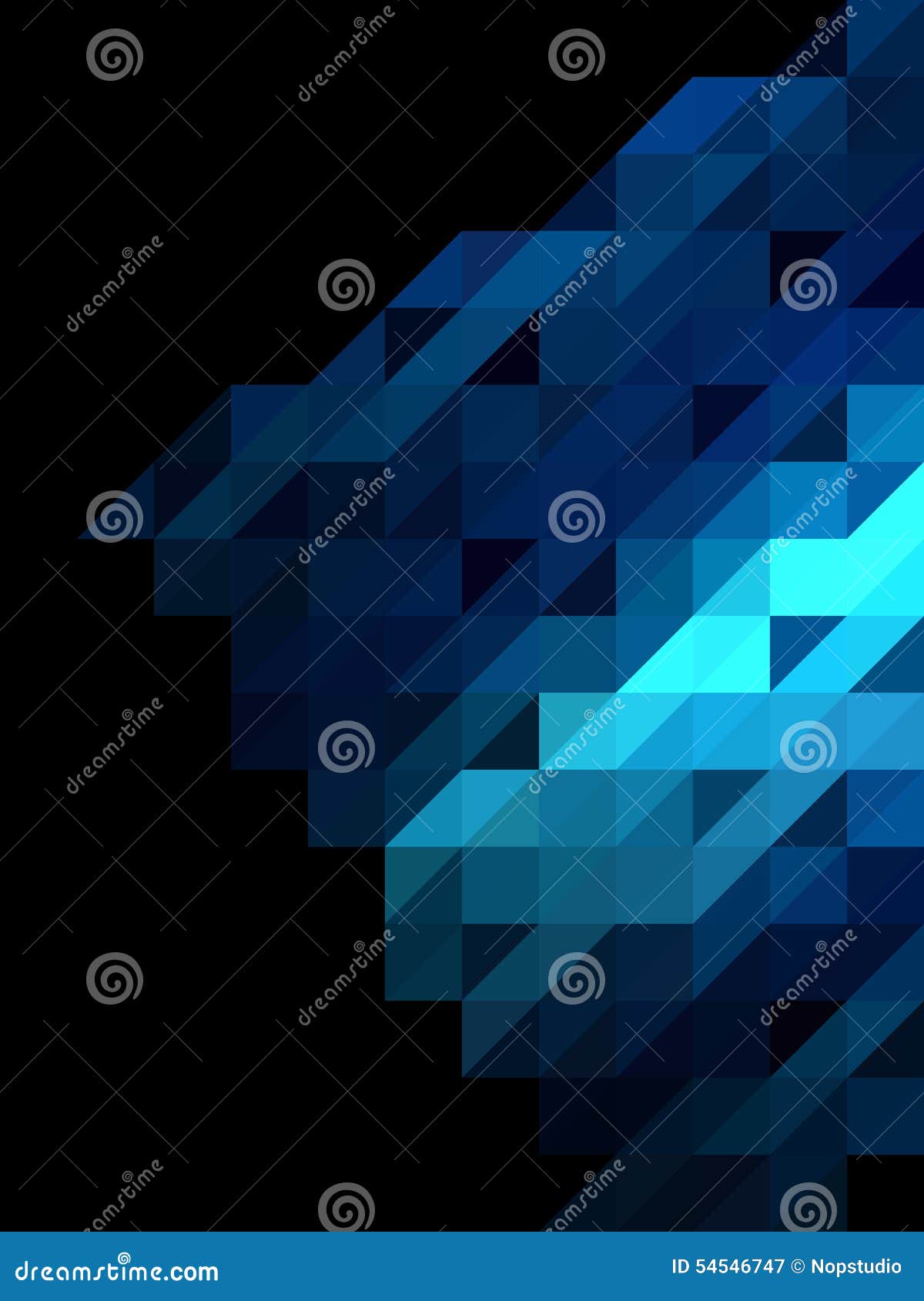 Deep Blue Triangle Graphic Background Stock Vector - Illustration of ...