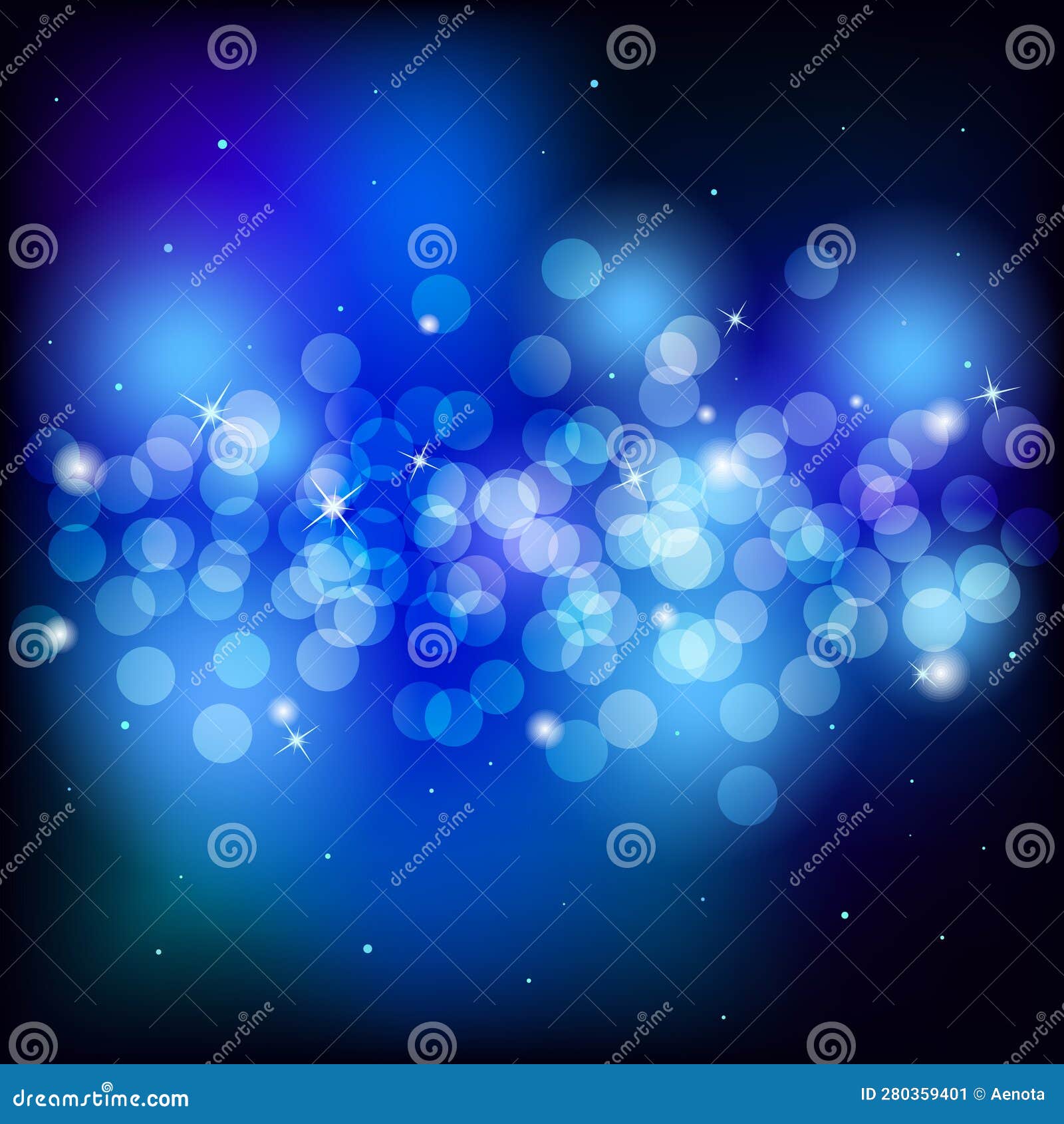 Deep Blue Vector Bokeh Glare Background Stock Vector - Illustration of ...