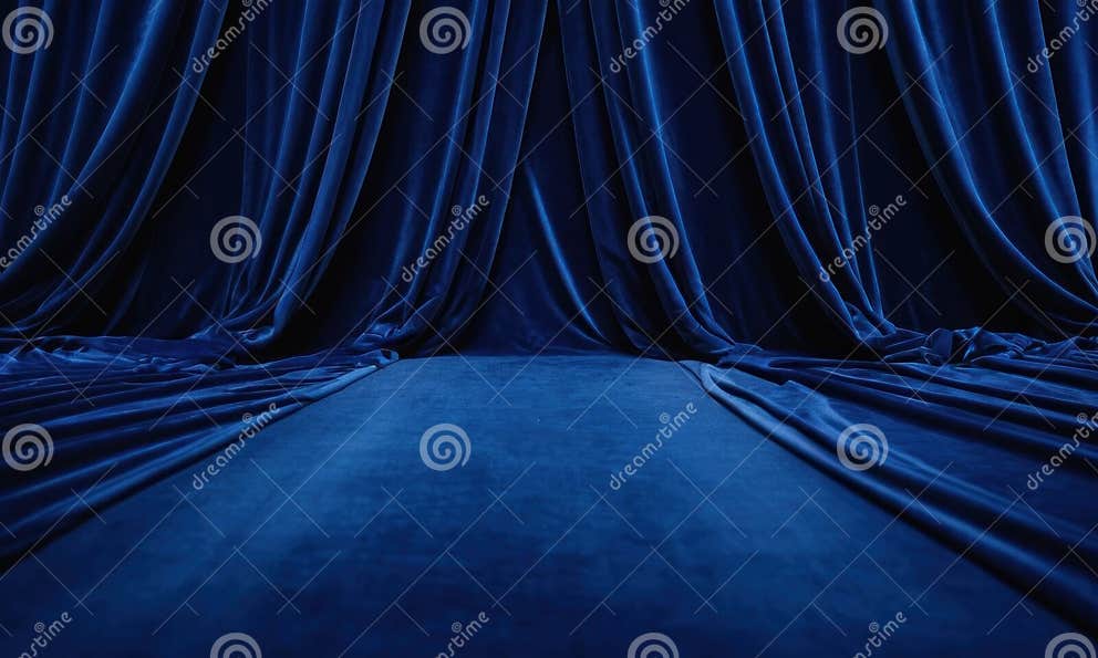 Deep Blue Velvet Texture Background or Backdrop of Soft and Smooth ...