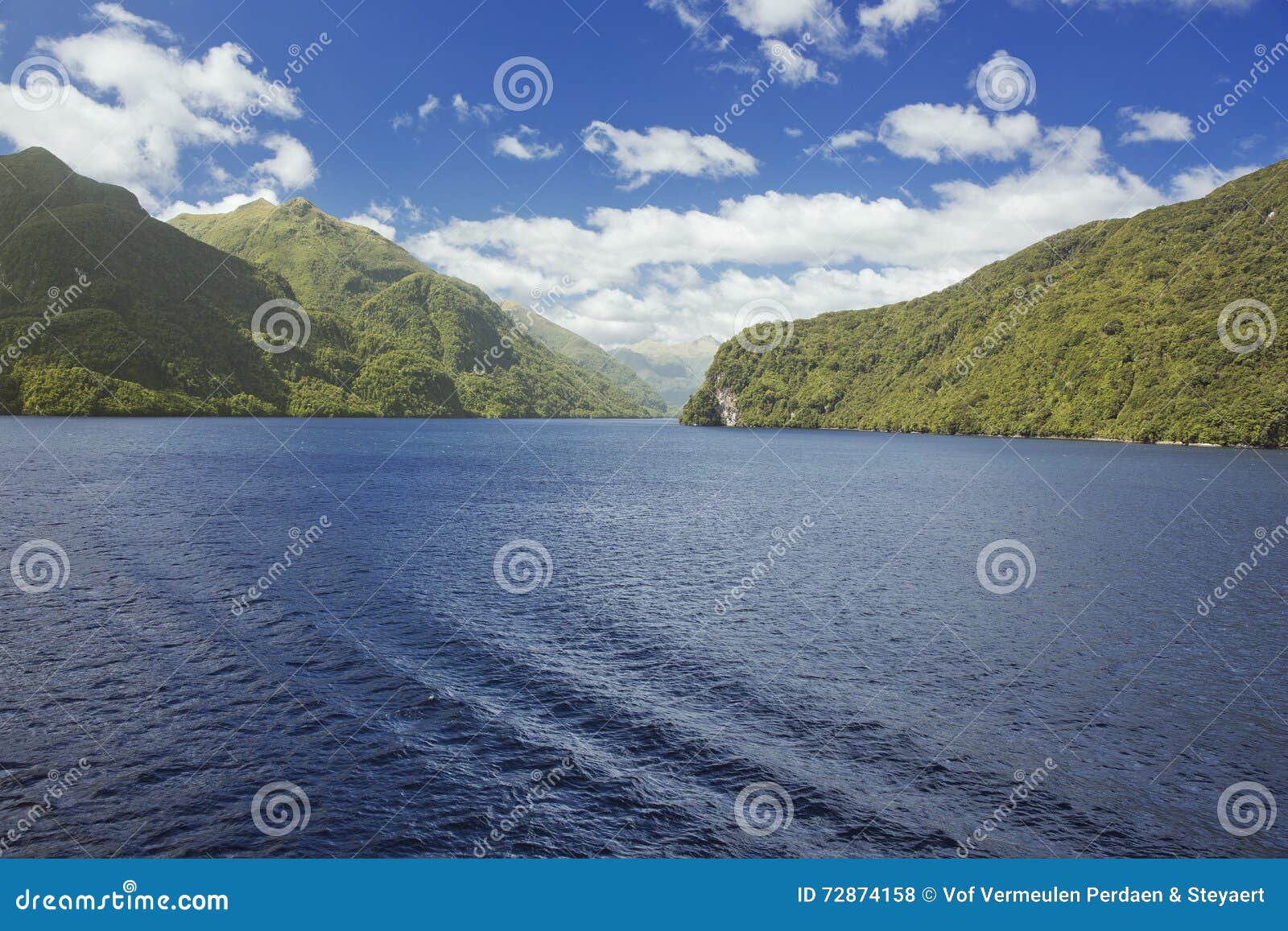 Deep Blue Water in Dusky Sound Stock Photo - Image of fiordland, ocean ...