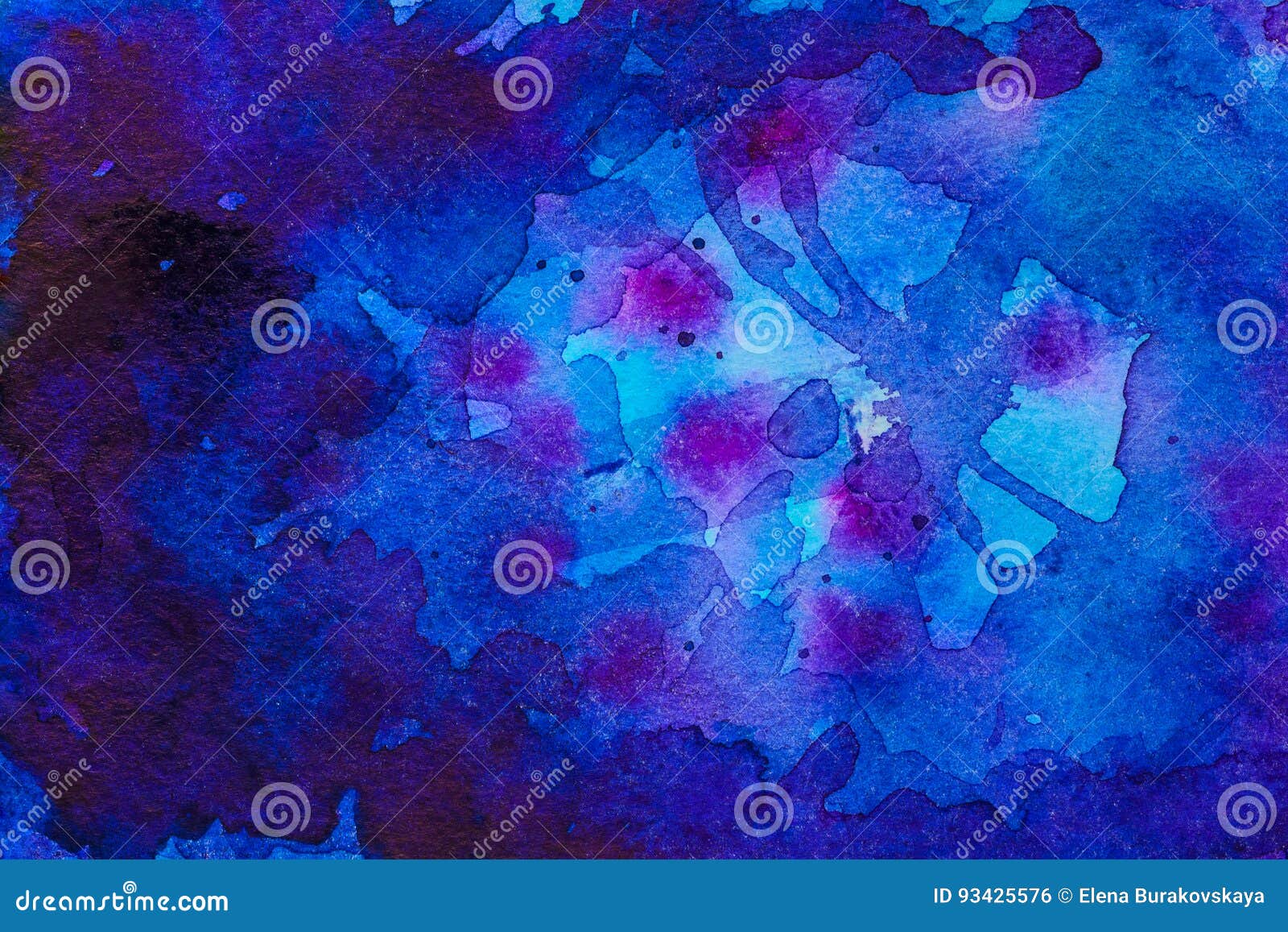 Deep Blue Watercolor Background Stock Illustration - Illustration of ...