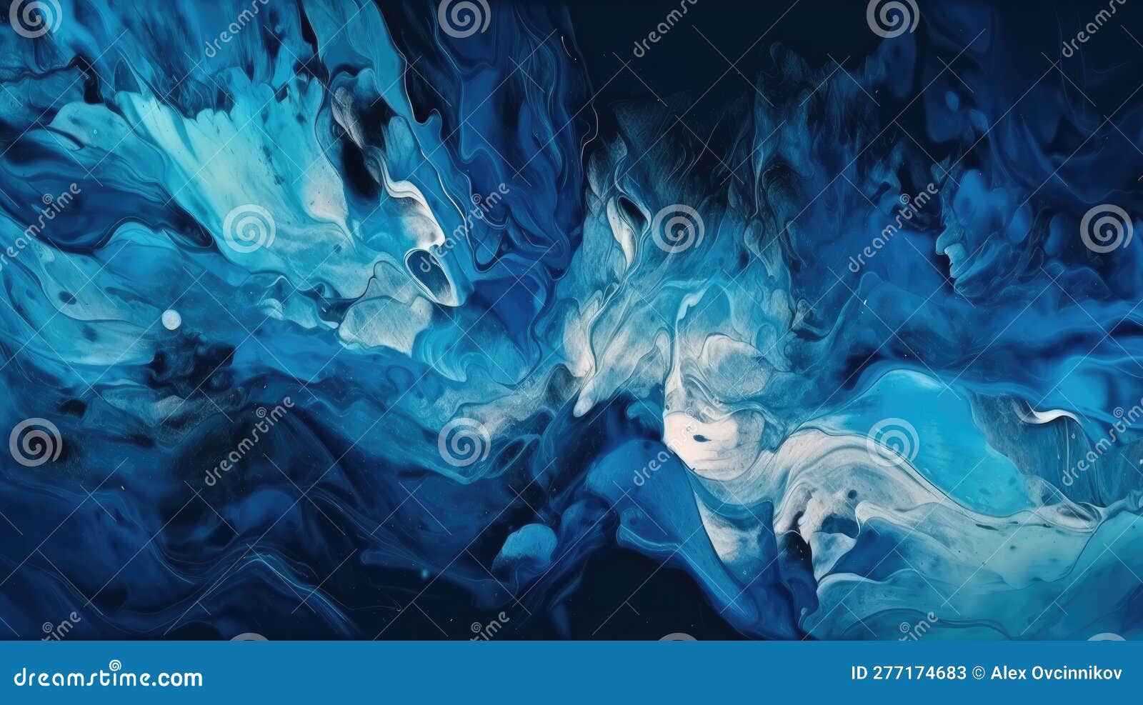 Deep Blue Watercolor Background with Liquid Texture. Perfect for ...