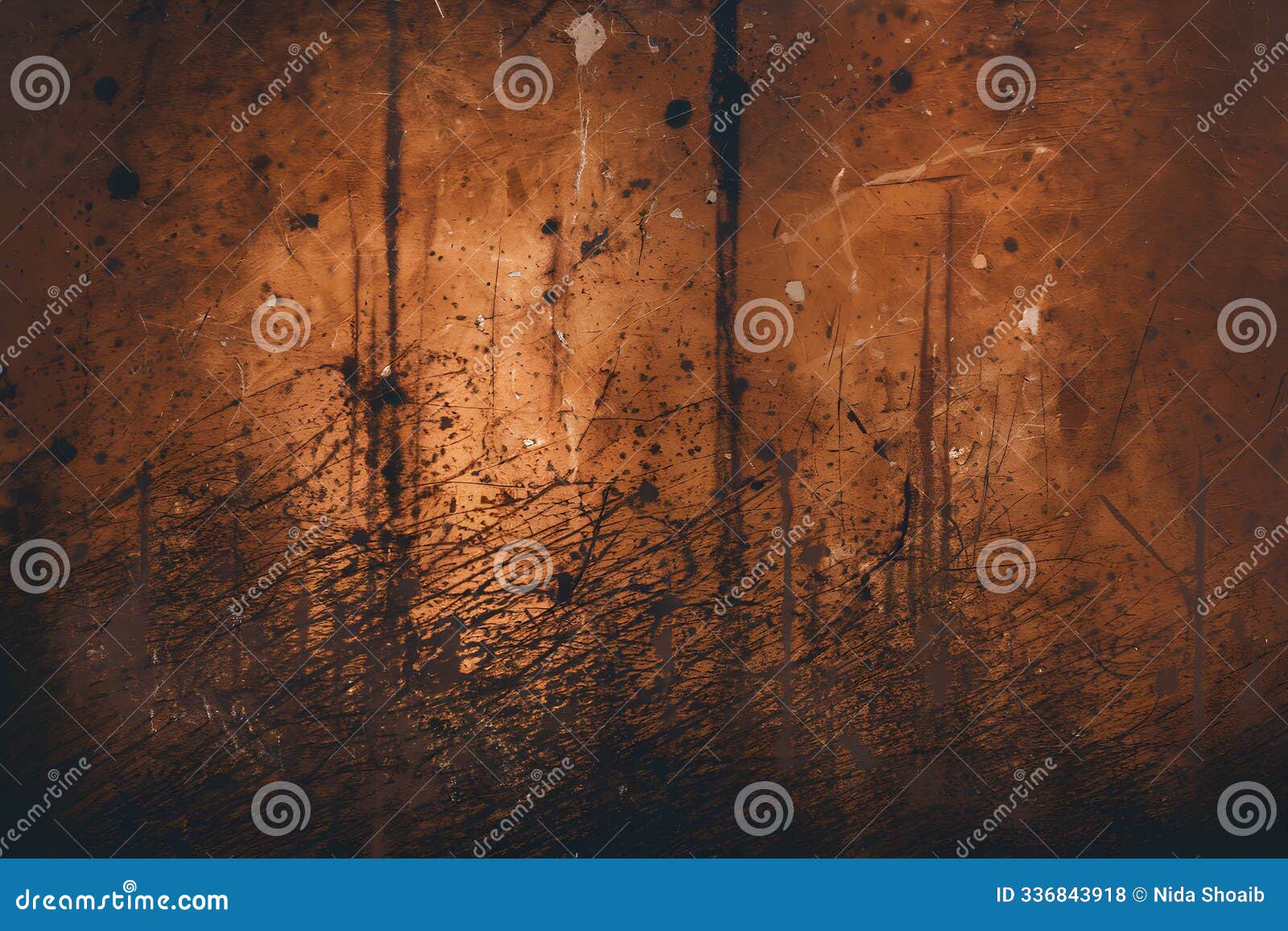 Deep Burnt Orange Surface with Speckles and Vertical Lines, Rustic Look ...