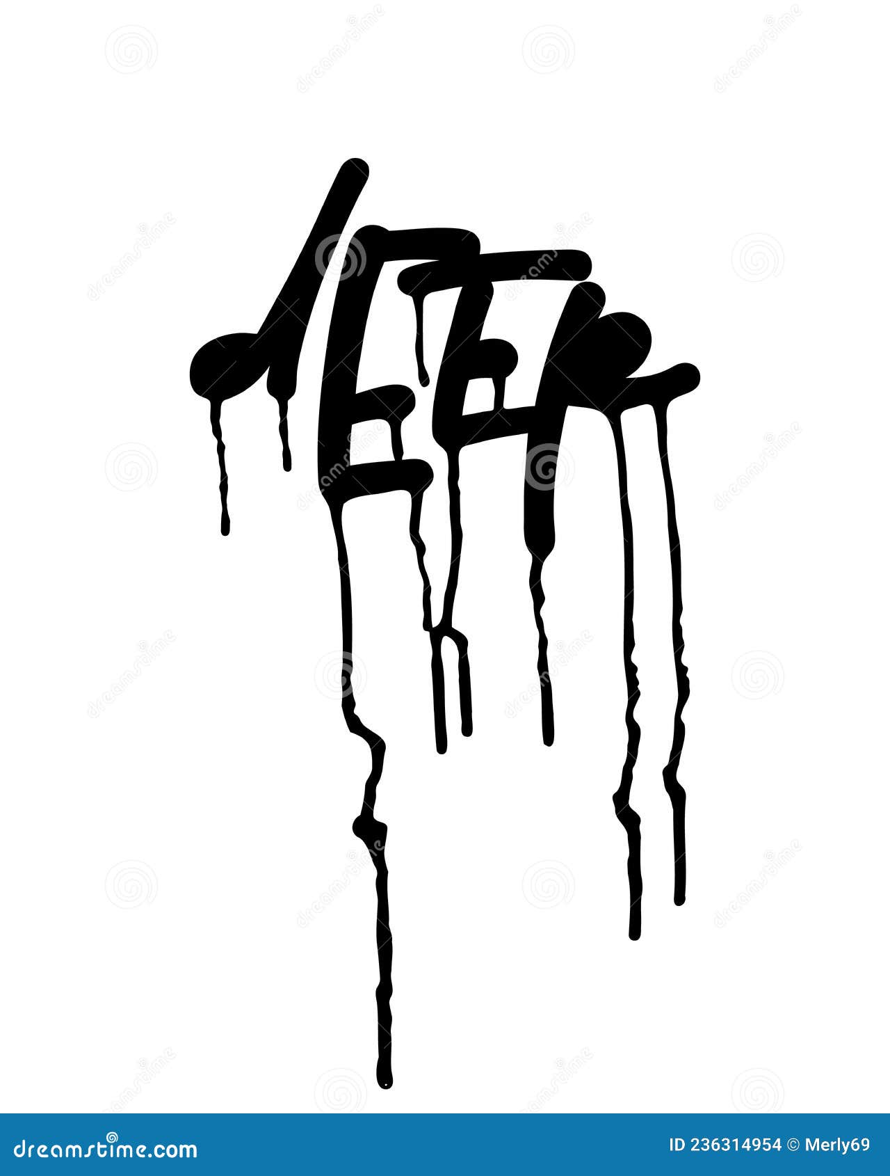 Squeeze Marker Font In Graffiti Style. Dripping Capital Letters Vector ... Squeeze Marker Font In Graffiti Style. Dripping Capital Letters Vector ...