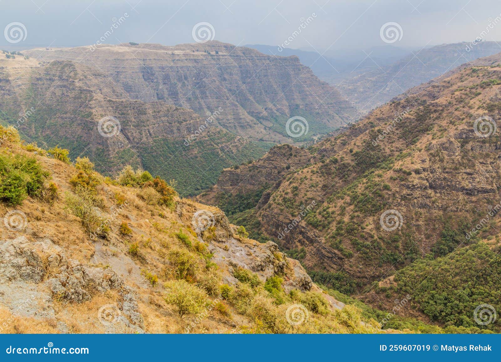 Deep Canyon in Simien Mountains, Ethiop Stock Image - Image of view ...