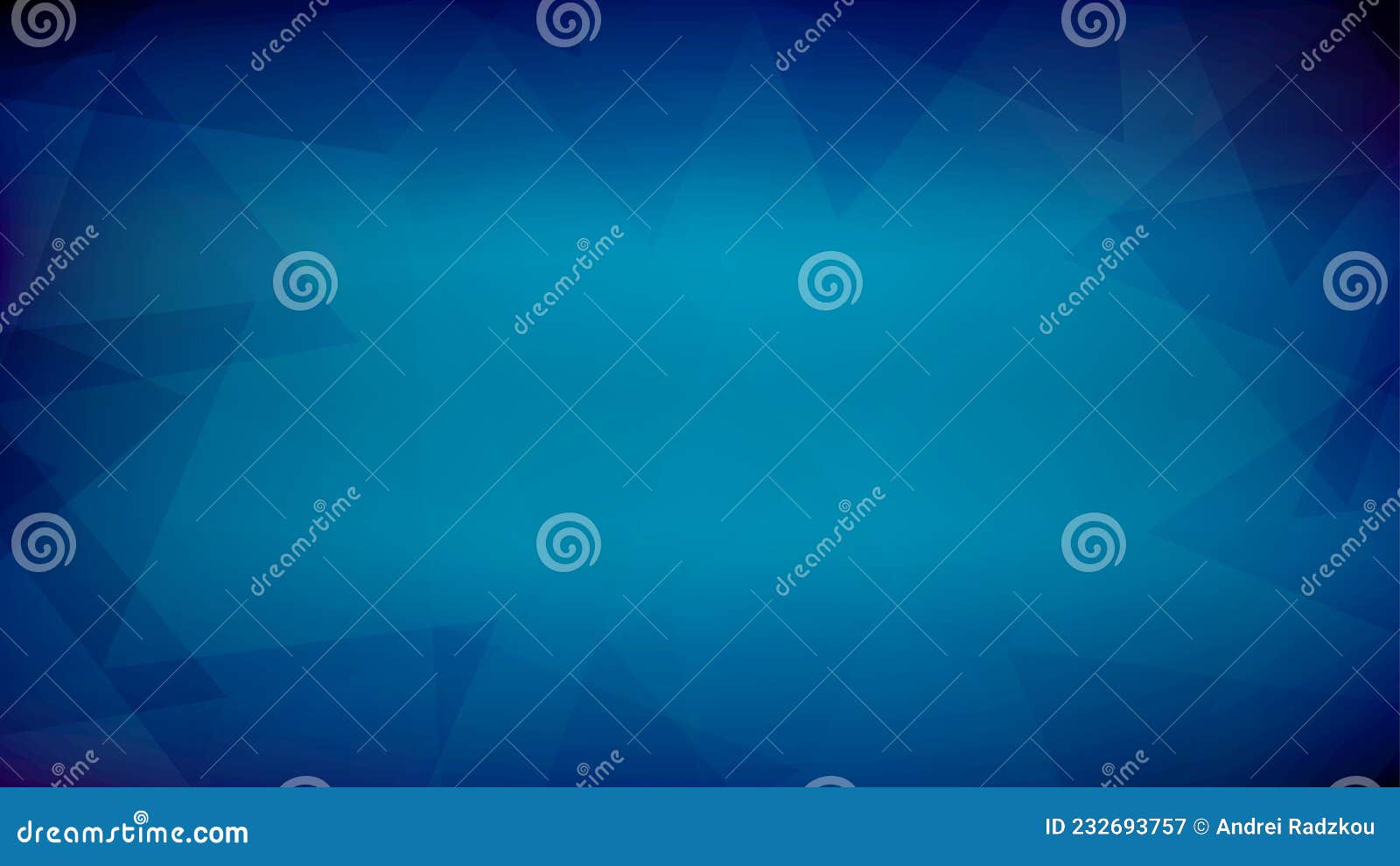Deep Cerulean Background with Dark Azure Vignette and Triangles Stock ...