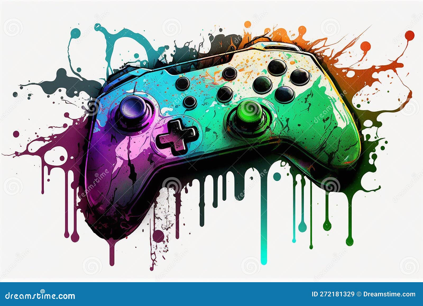 Deep Colorful Melting Splash Controller Stock Illustration ...