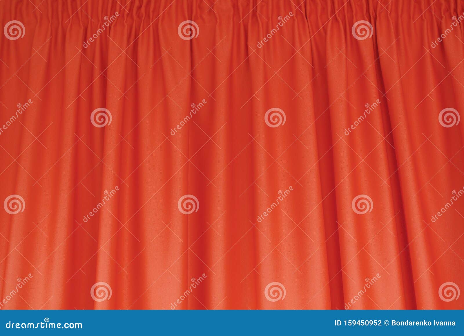 Deep Coral Fabric Pattern. Vivid and Rich Coral Curtains Stock Photo ...