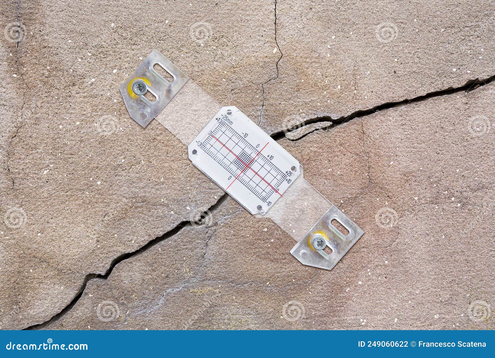 Deep Crack in a Damaged Old Plaster Wall Cause Due To Subsidence of ...