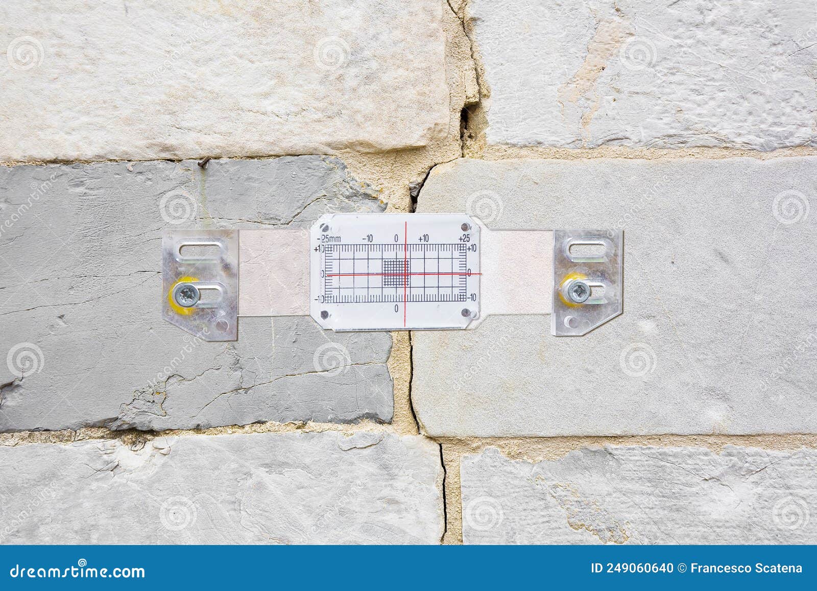 Deep Crack in a Damaged Old Stone Wall Cause Due To Subsidence of ...