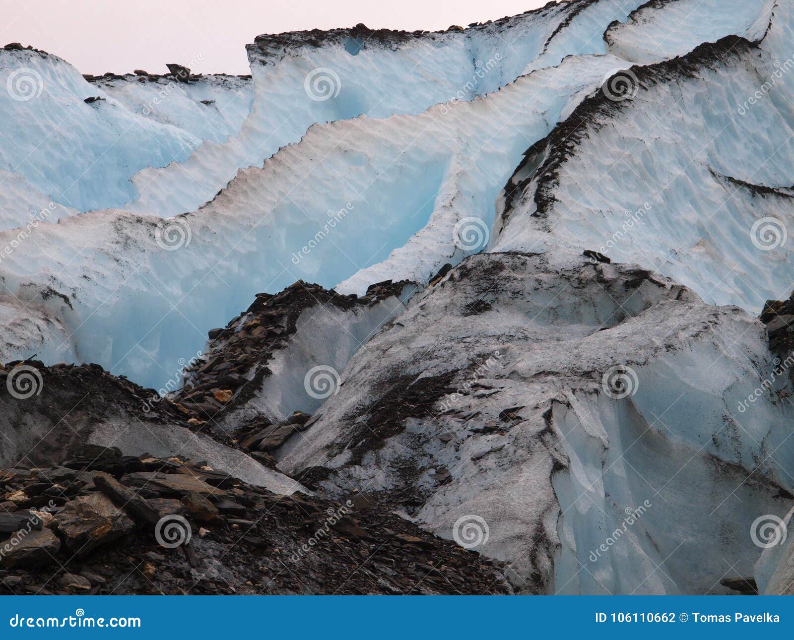 Crevasse in glacier stock photo. Image of alaska, white - 106110662