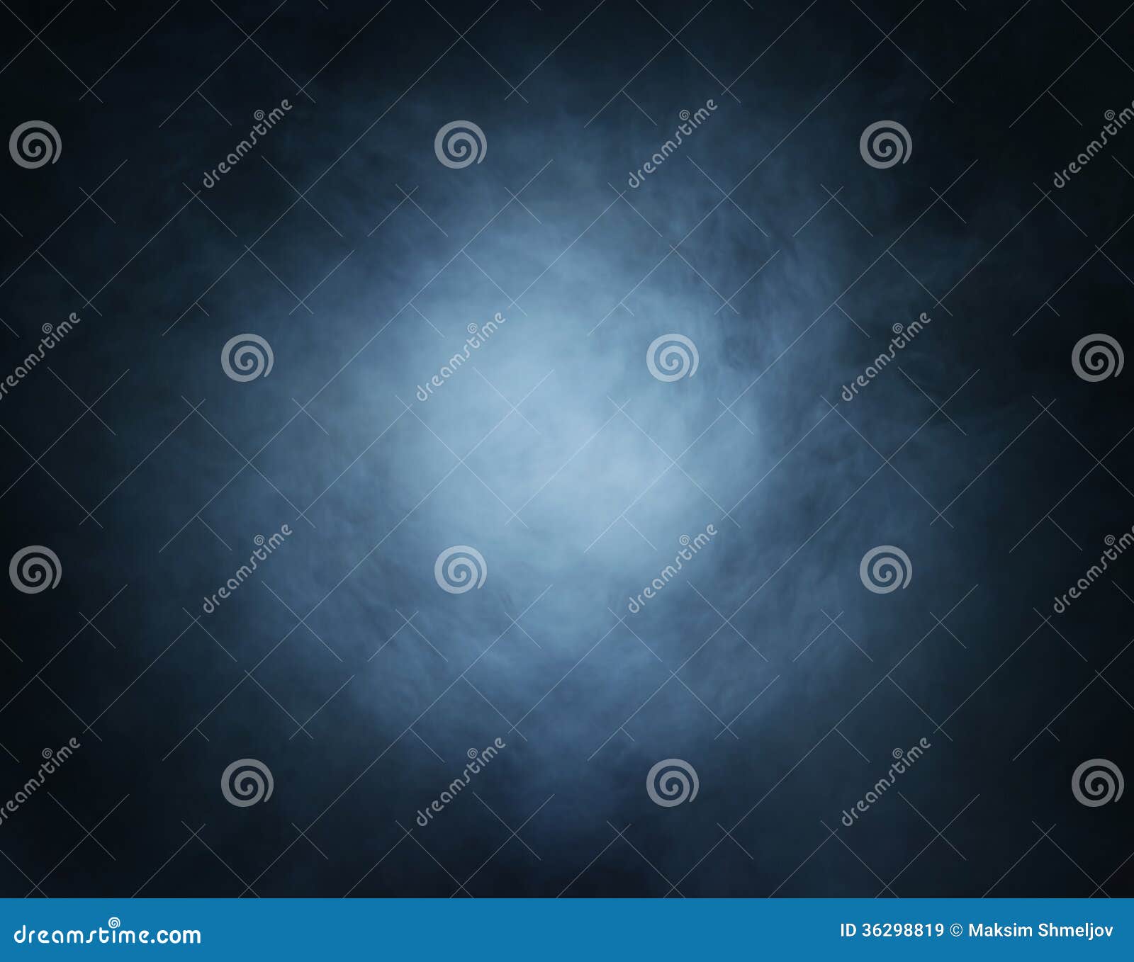 Deep Cyan Smoke Background With Light In Center Stock Image ...